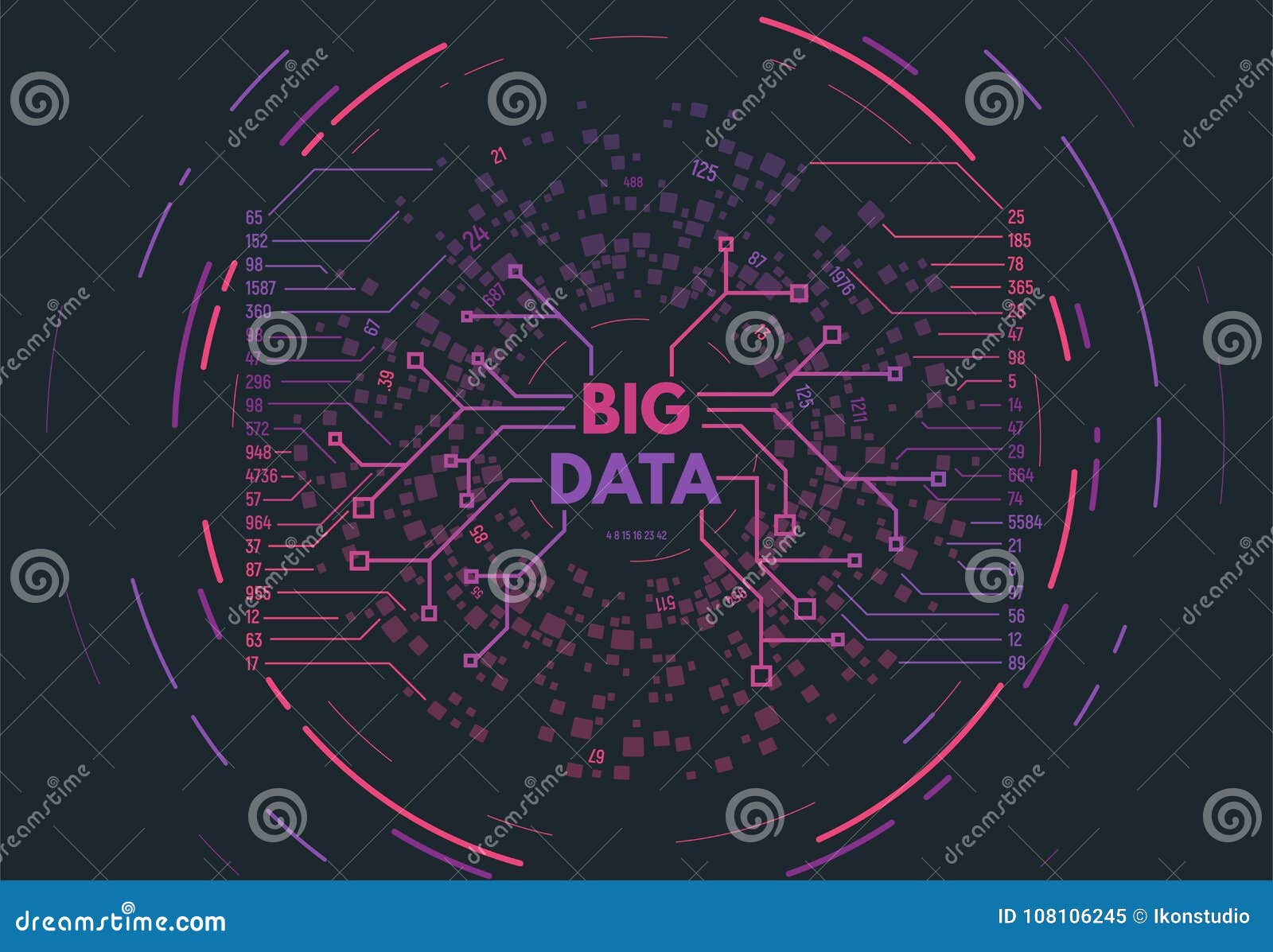 Big data concept stock vector. Illustration of abstract - 108106245