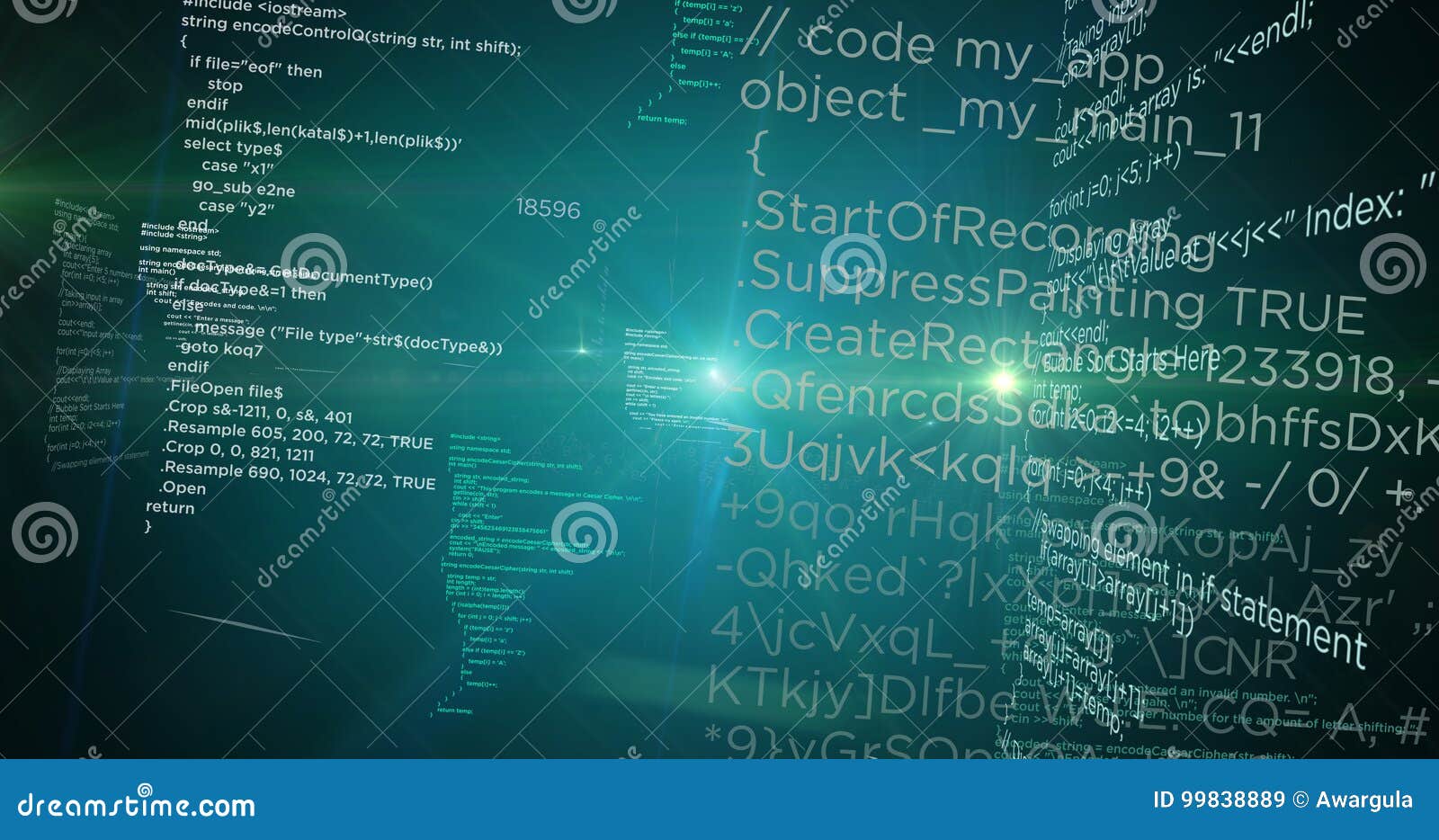 Big data concept green stock illustration. Illustration of internet - 99838889