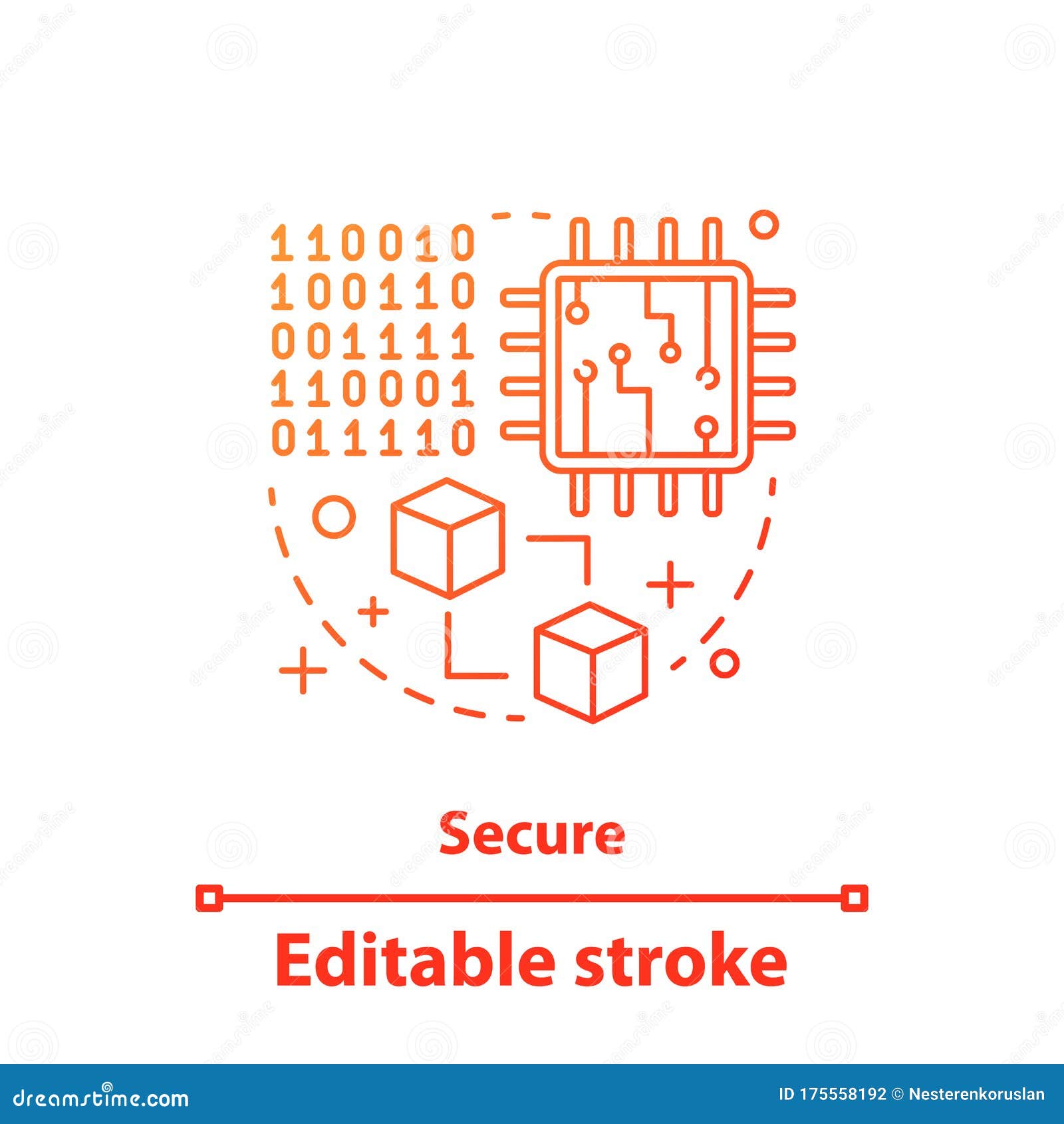 Big data concept icon stock vector. Illustration of learning - 175558192