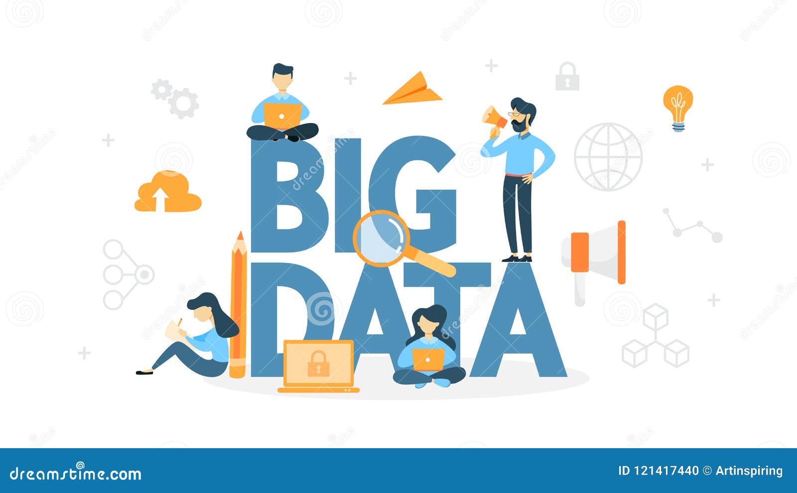 Big Data Concept Illustration Stock Vector - Illustration of chart ...