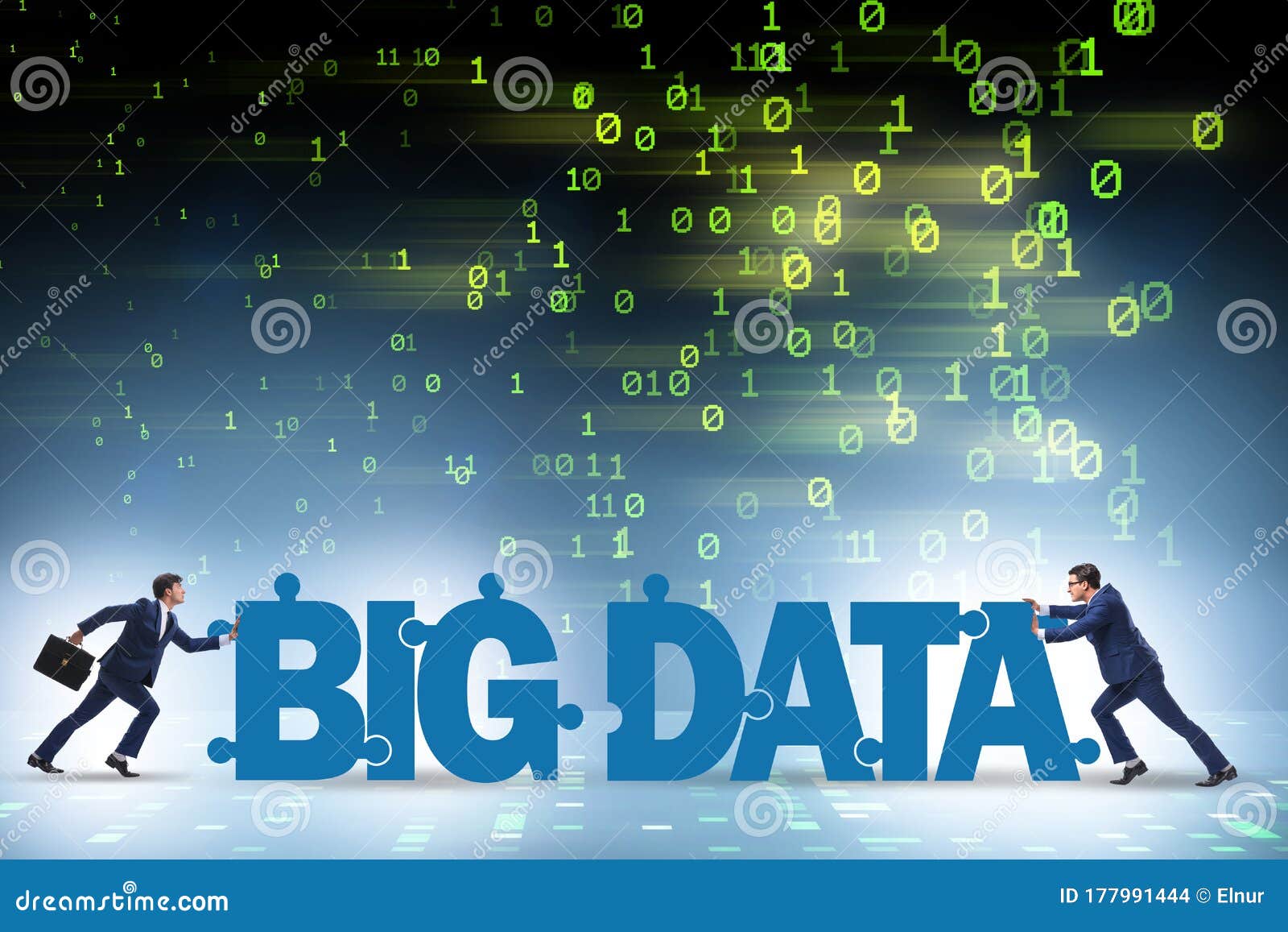Big Data Concept with Jigsaw Puzzle Pieces Stock Photo - Image of ...