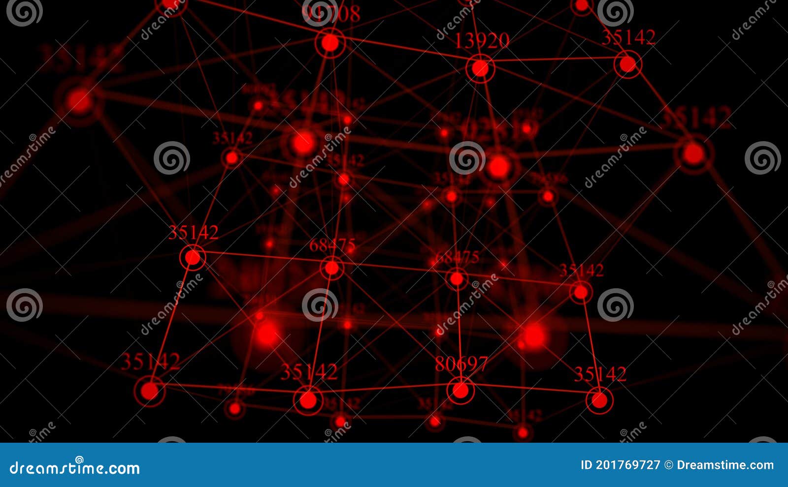 Big Data Concept. Random Numbers and Data Streams Around . Futuristic Technology Background. 3D ...