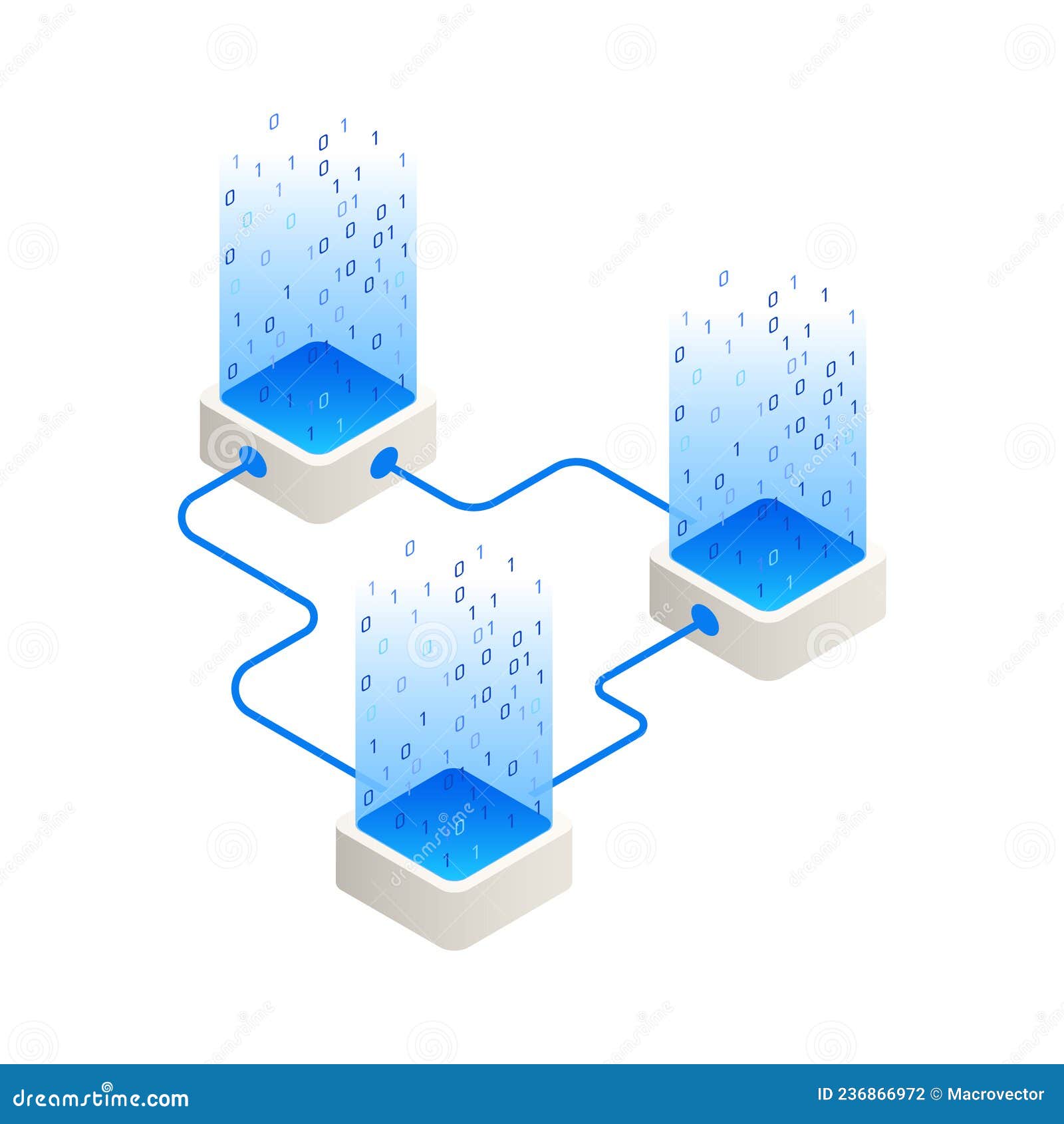 Big Data Connection Composition Stock Illustration - Illustration of ...