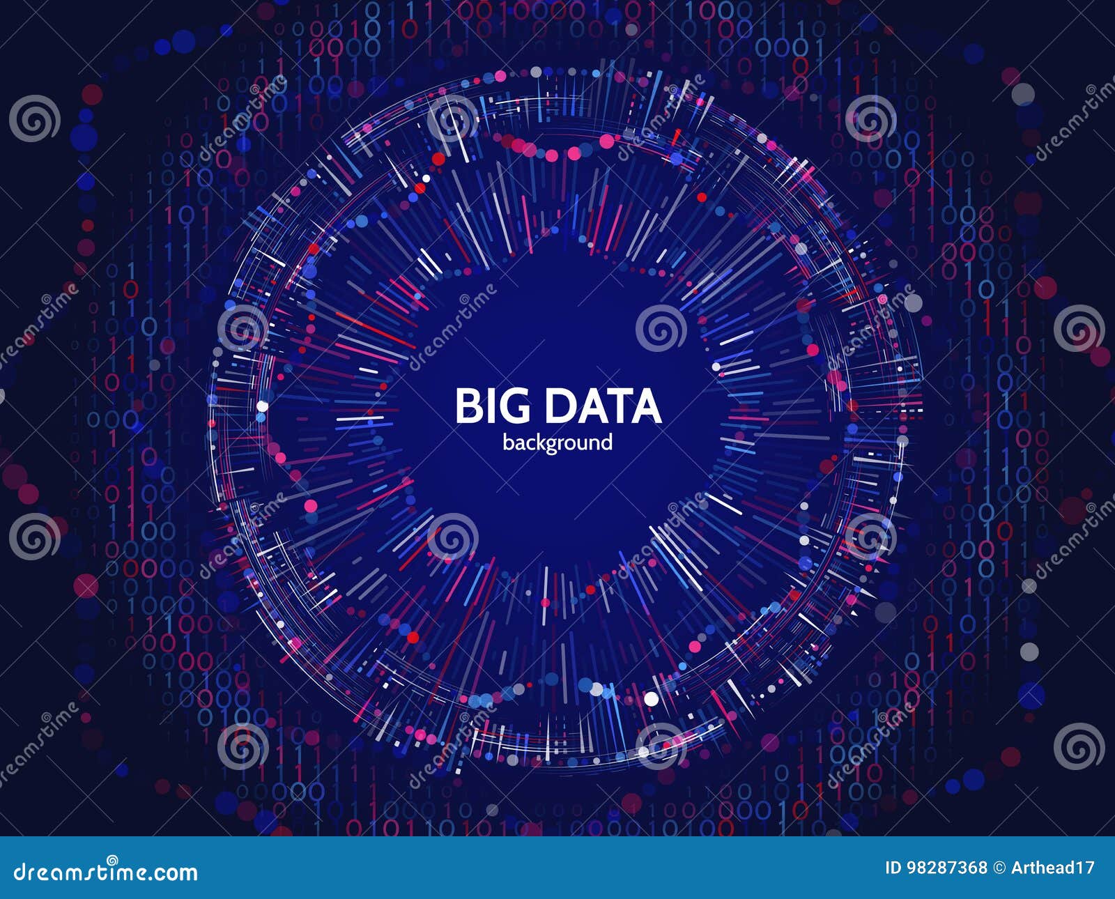 Big Data Connection Structure Abstract Element With Lines Dots Stock Vector Illustration Of