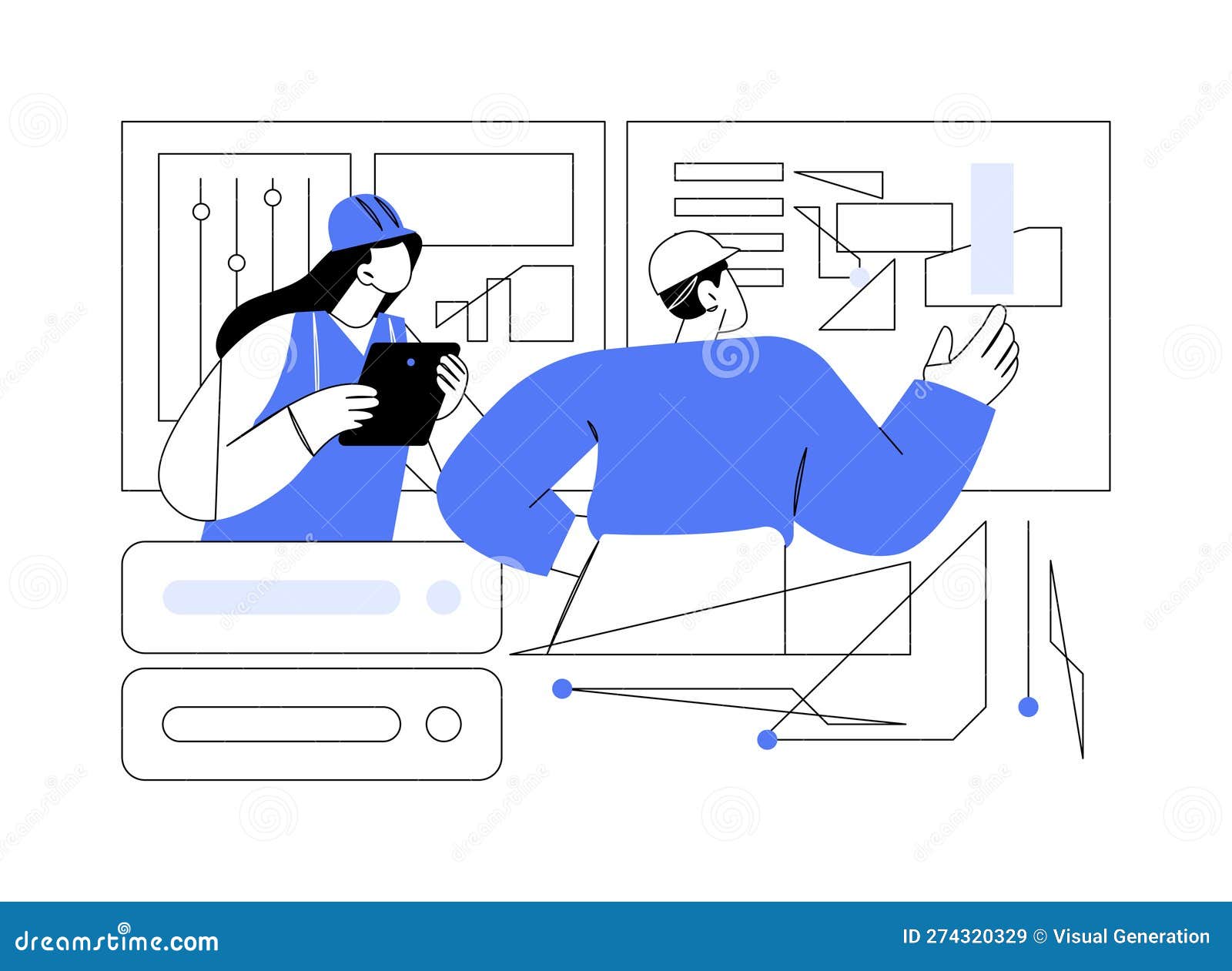 Big Data in Construction Abstract Concept Vector Illustration. Stock ...