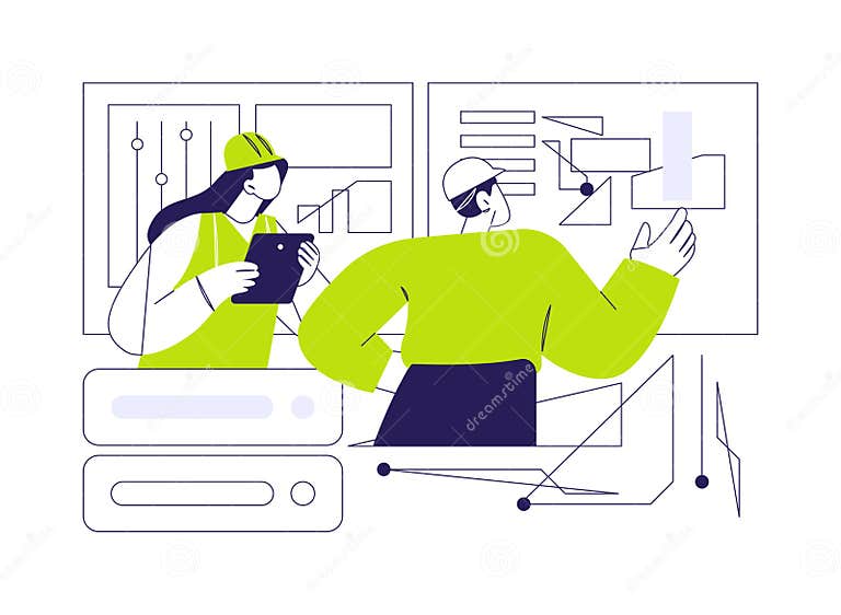 Big Data in Construction Abstract Concept Vector Illustration. Stock ...