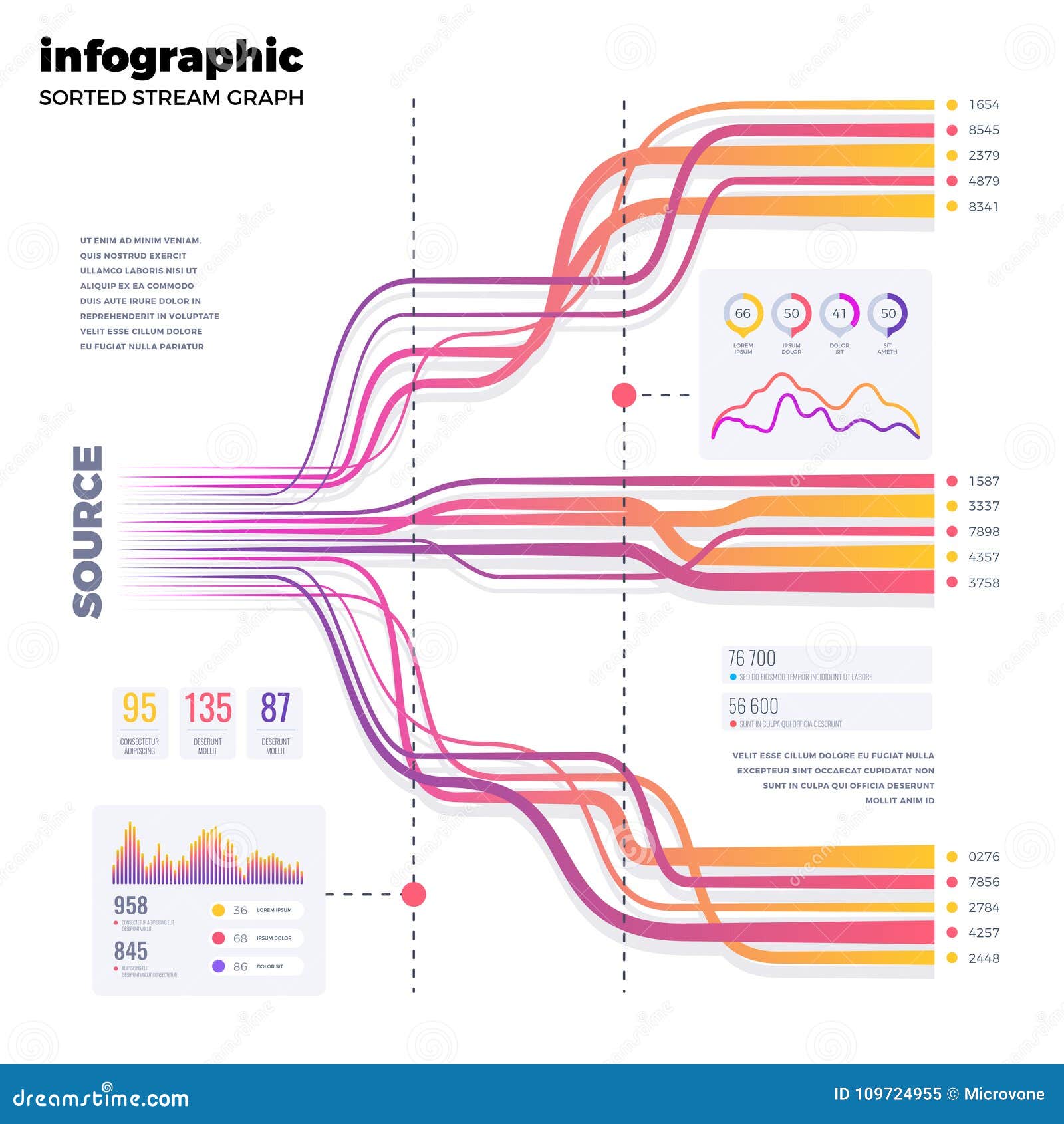 Big Data Cyber Stream 3D Illustration. Rhythmic Waves Of Electrical Impulses In A Neural Network ...