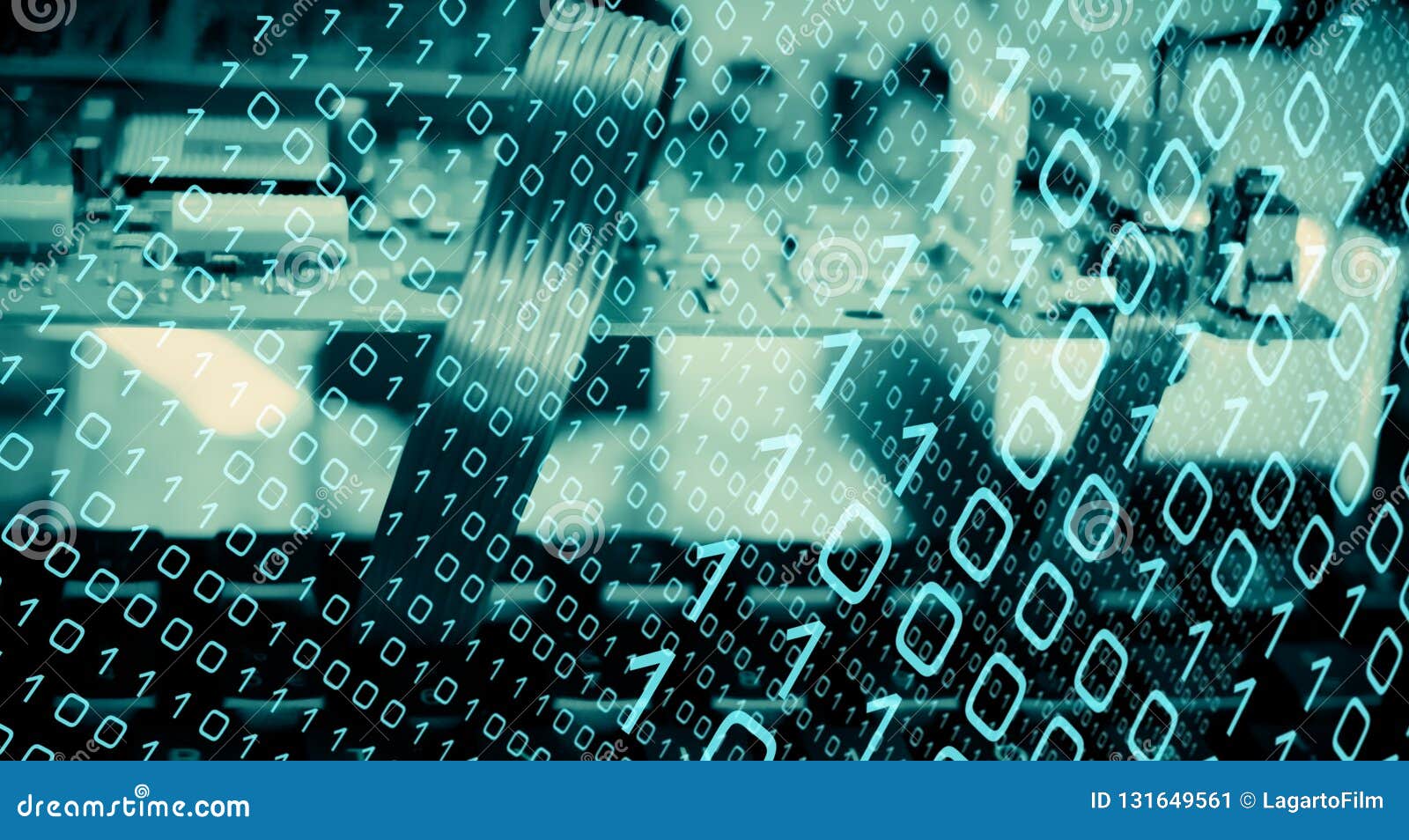 Big Data Cyber Security, Zeros Ones Binary Abstract Code Stock Illustration - Illustration of ...