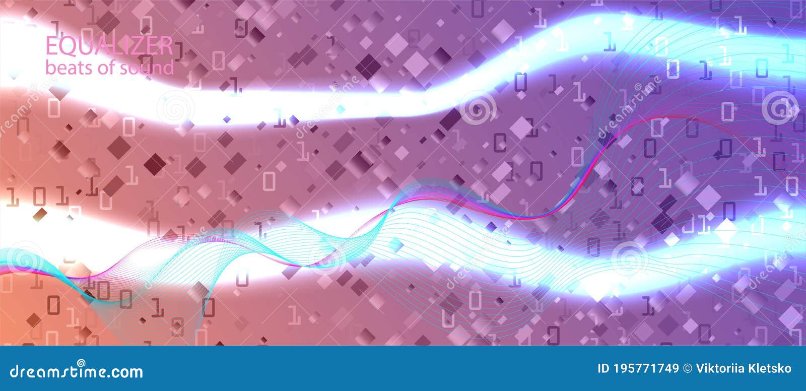 Big Data Cyber Vector Wallpaper. Cyber Futuristic Slide. Fractal Flow Code Matrix Flying Binary ...