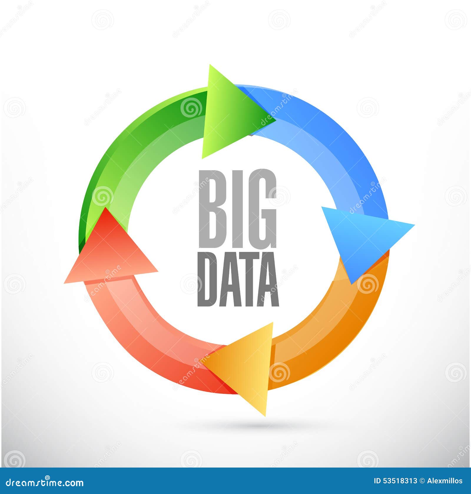 Big Data Cycle Sign Concept Illustration Stock Illustration ...