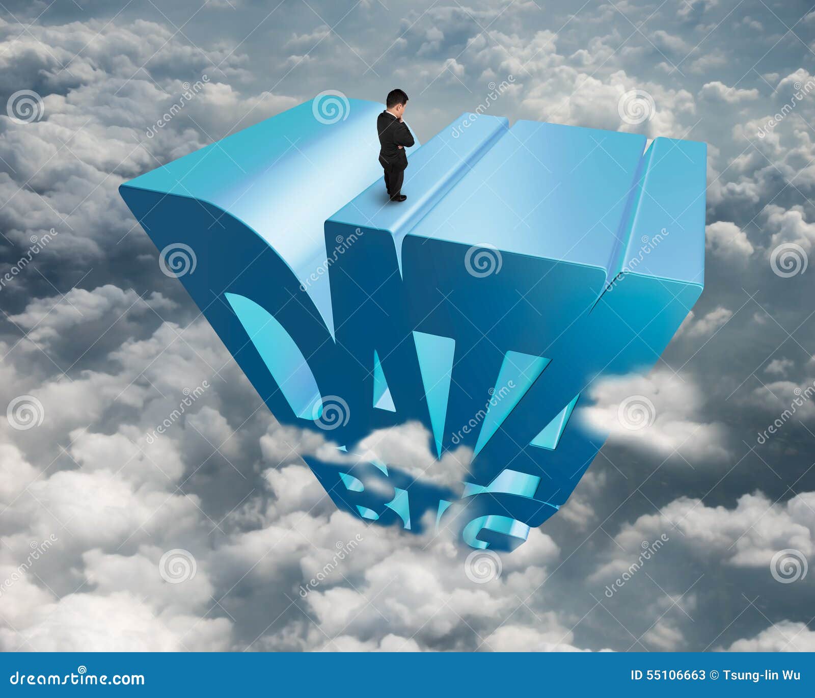 Blue Word PARTY Made Of Inflatable Balloons Floating On Pink Background ...