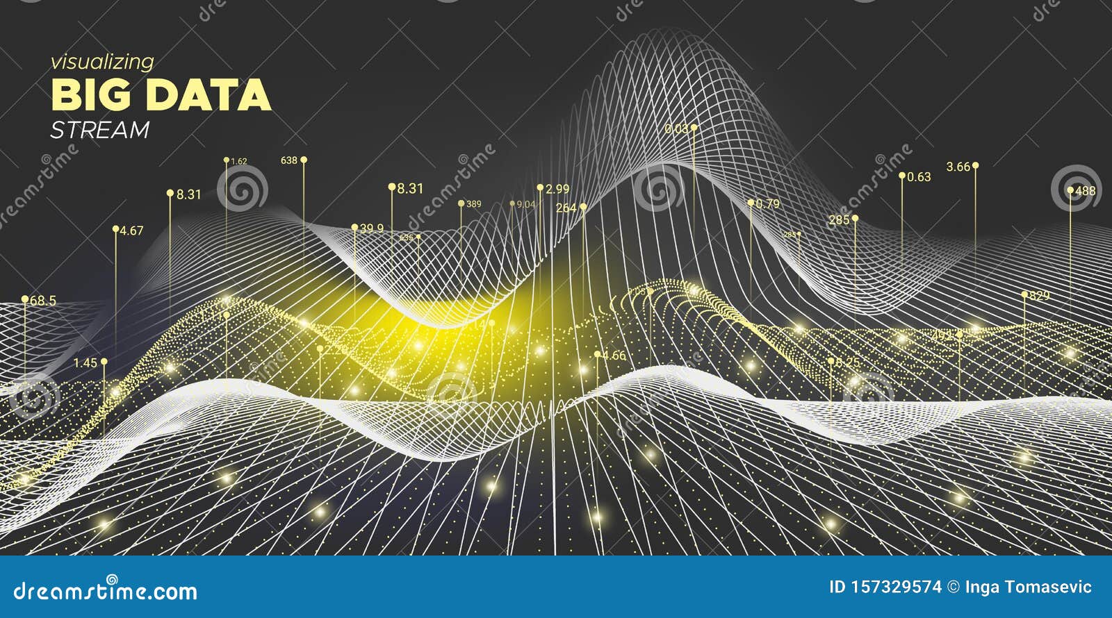 Big Data 3d. White Business Background Stock Vector - Illustration of ...