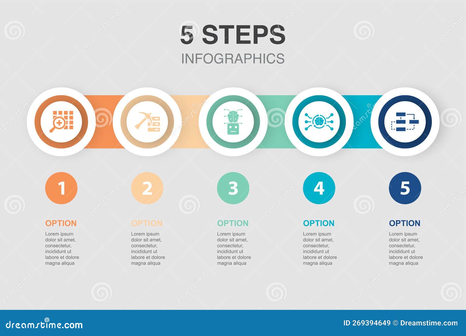 Big Data Data Mining Ai Robot Stock Vector Illustration Of Trendy