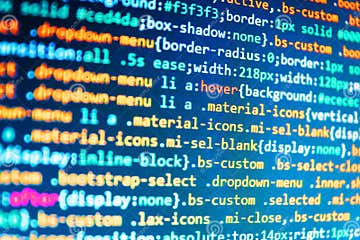 Big Data Database App. Software Source Code Stock Photo - Image of ...