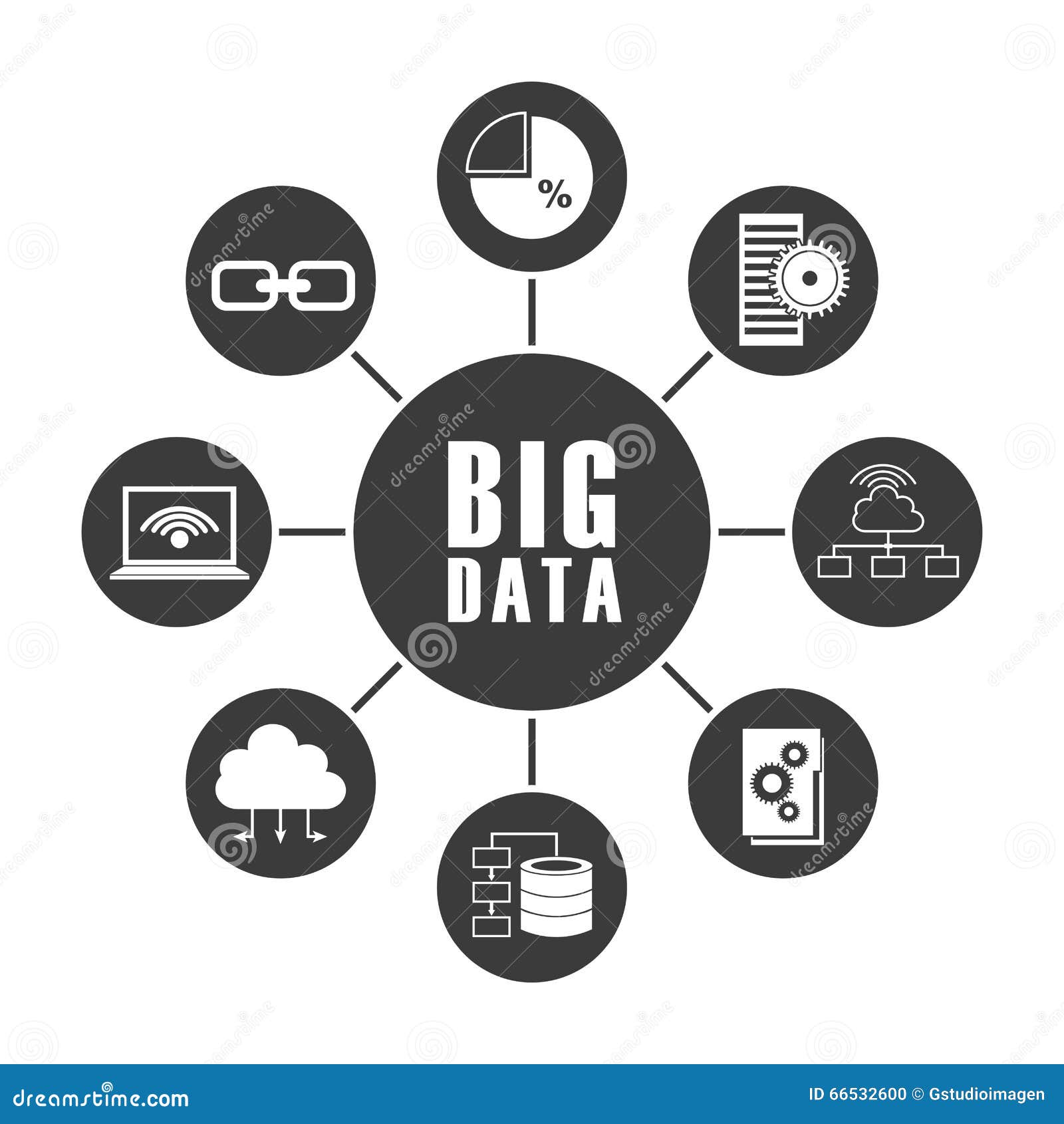 Big data design stock illustration. Illustration of storage - 66532600