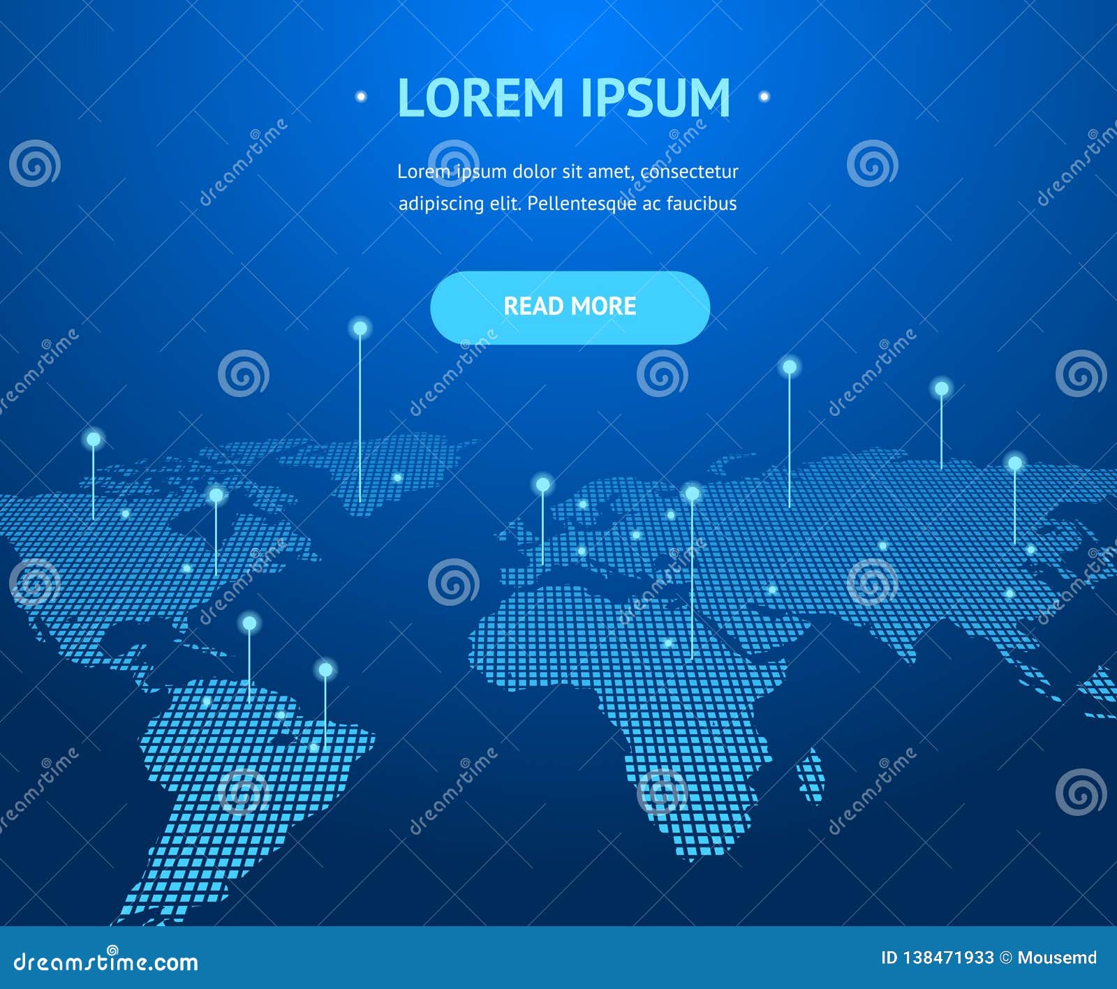 Big Data Digital Communication Concept Card Background. Vector Stock ...