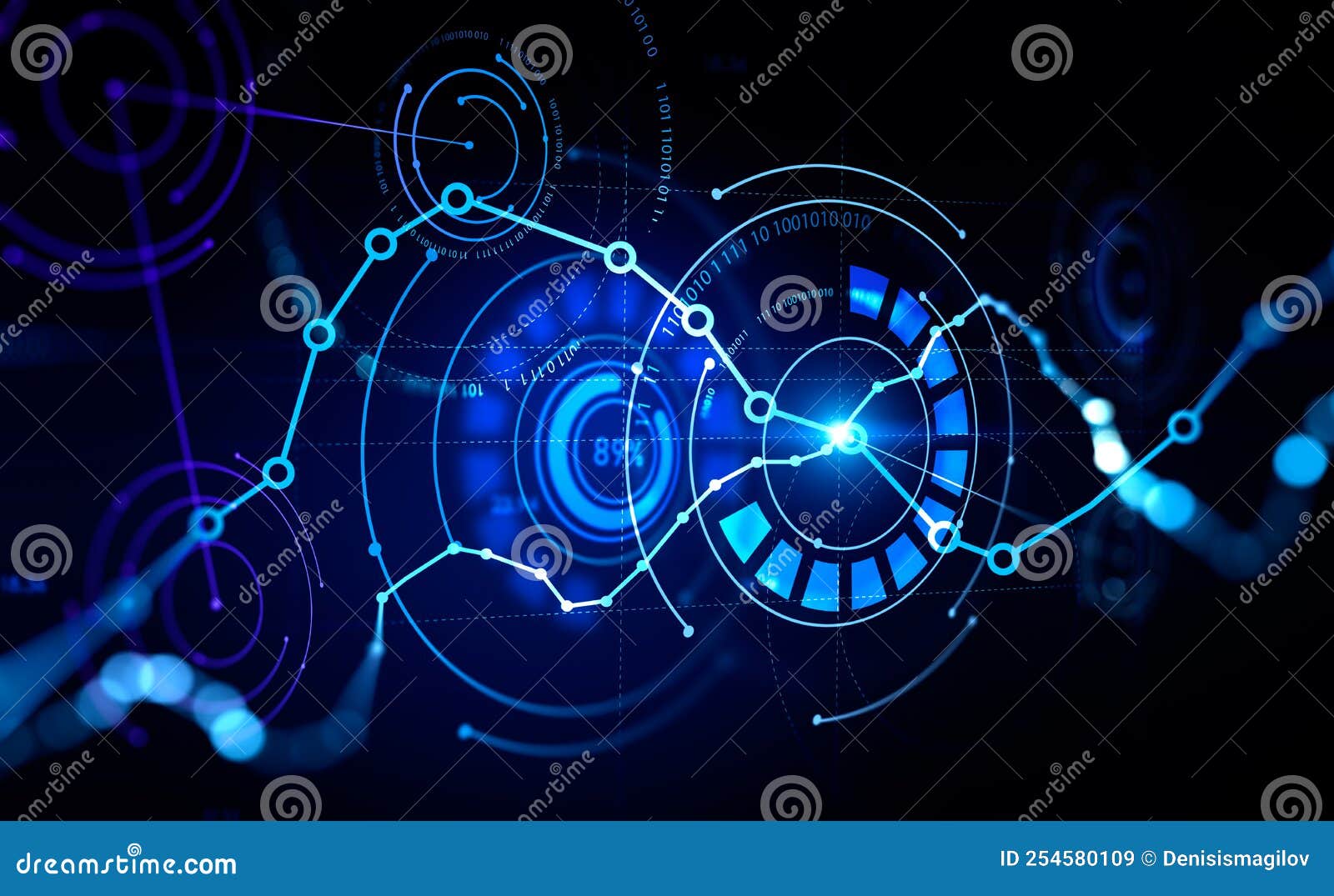 Big Data Digital Diagrams and Lines Dynamics with Numbers Stock ...