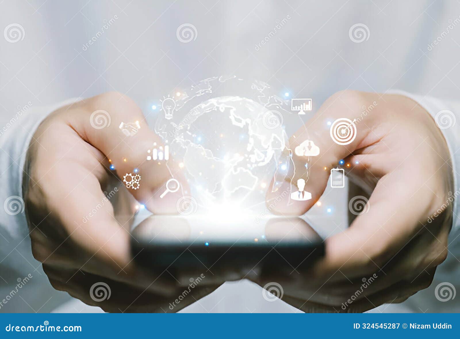 Big Data Digital Network - Globally Successful Stock Illustration ...
