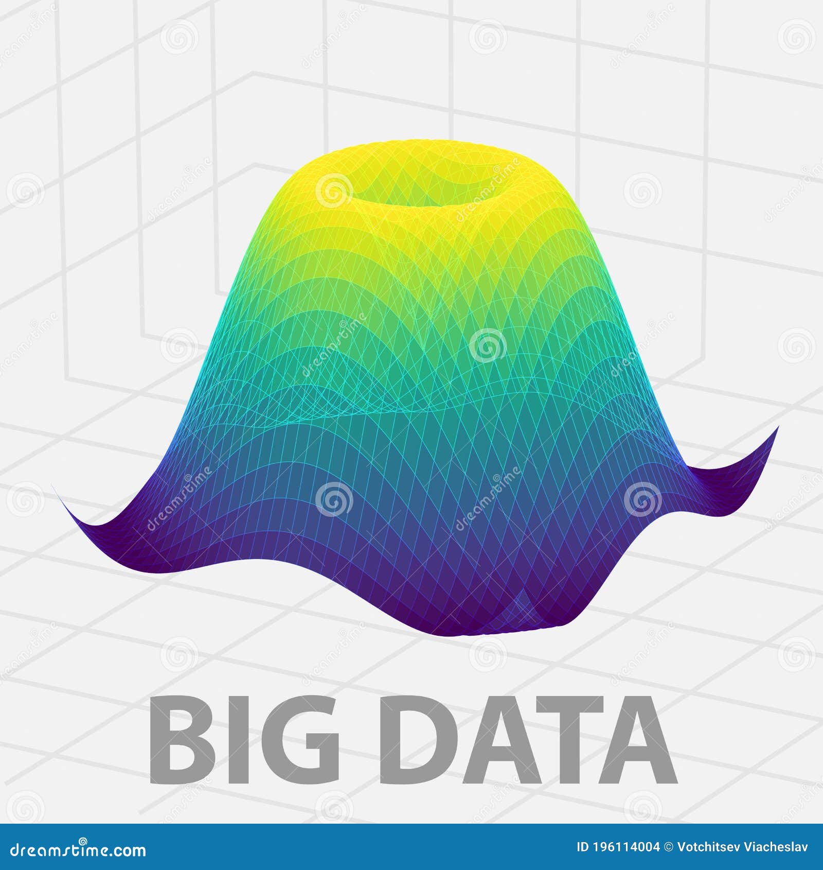 Big data 3D graph stock vector. Illustration of fractal - 196114004