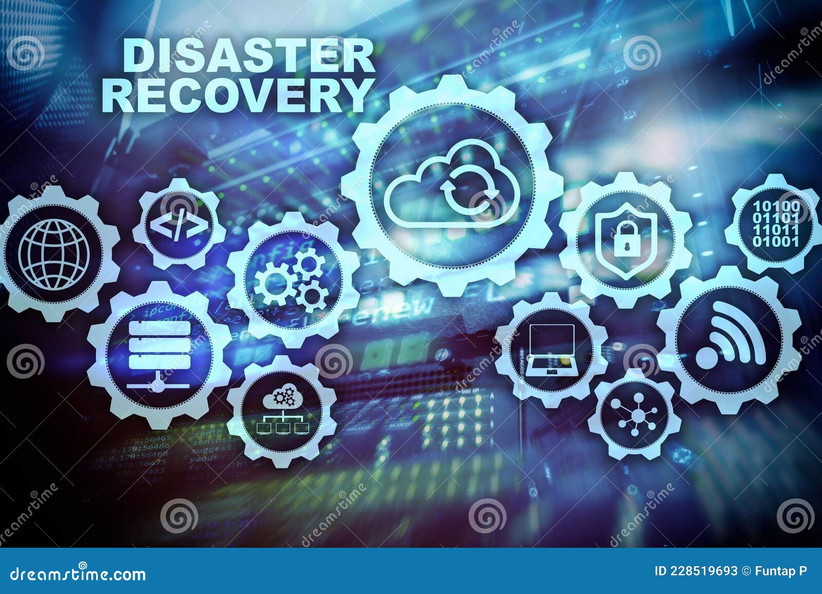 Big Data Disaster Recovery Concept. Backup Plan Stock Illustration ...