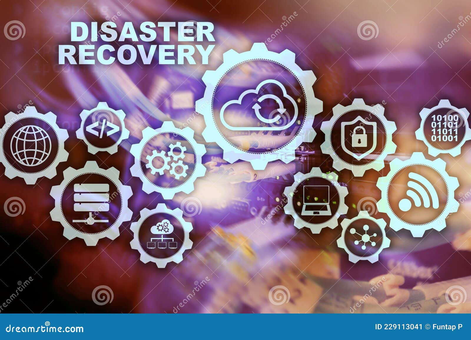 Big Data Disaster Recovery Concept. Backup Plan Stock Illustration ...