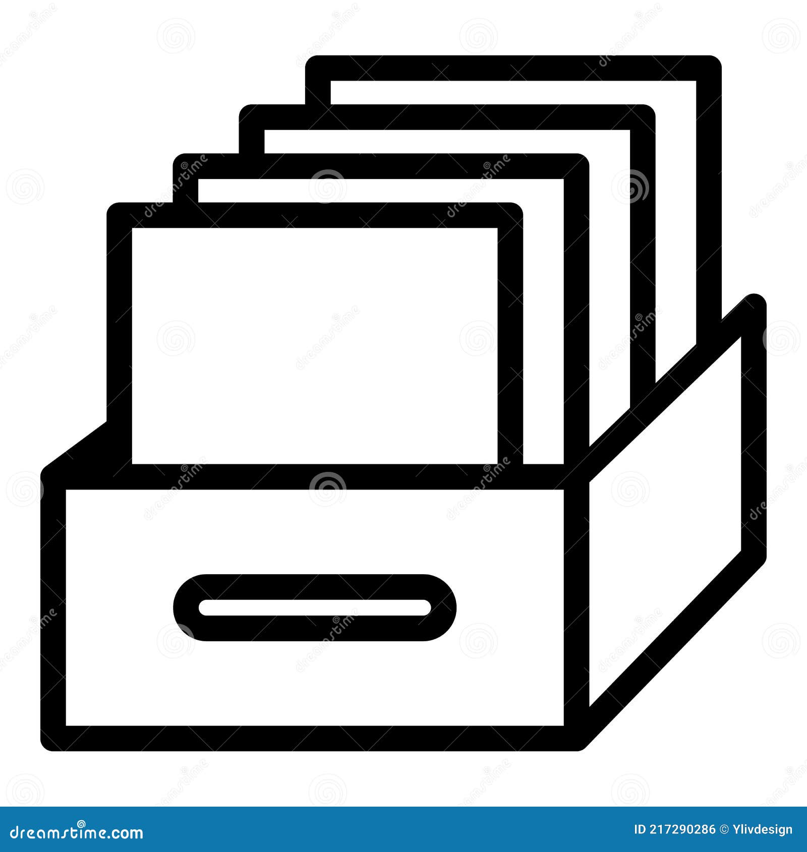 Big Data Documents Icon, Outline Style Stock Vector - Illustration of ...