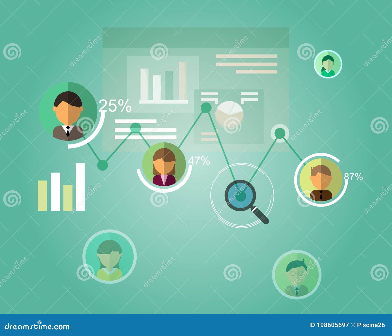 Data Driven for HR Analytics Vector Stock Illustration - Illustration ...