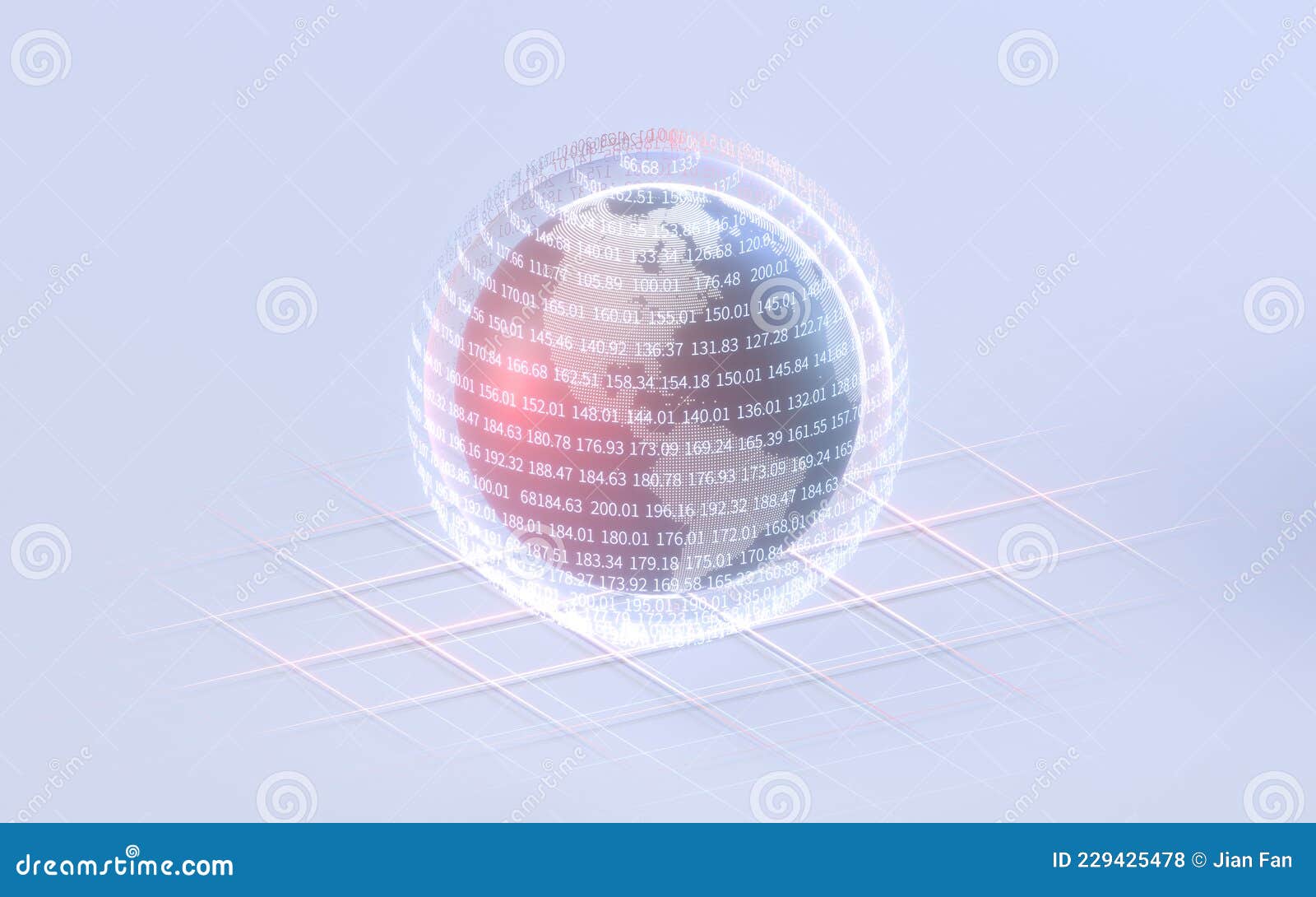 Big Data and the Earth, Information Technology Concept, 3d Rendering ...