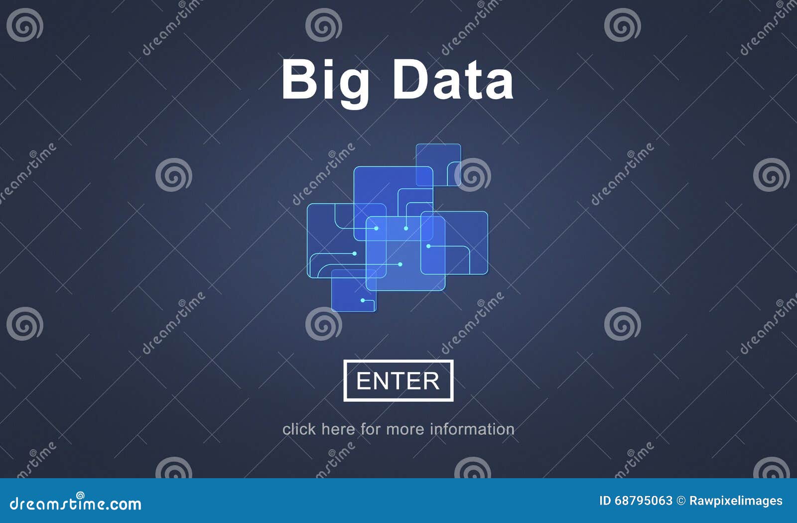 Big Data Enter Information Connection Concept. Stock Illustration ...