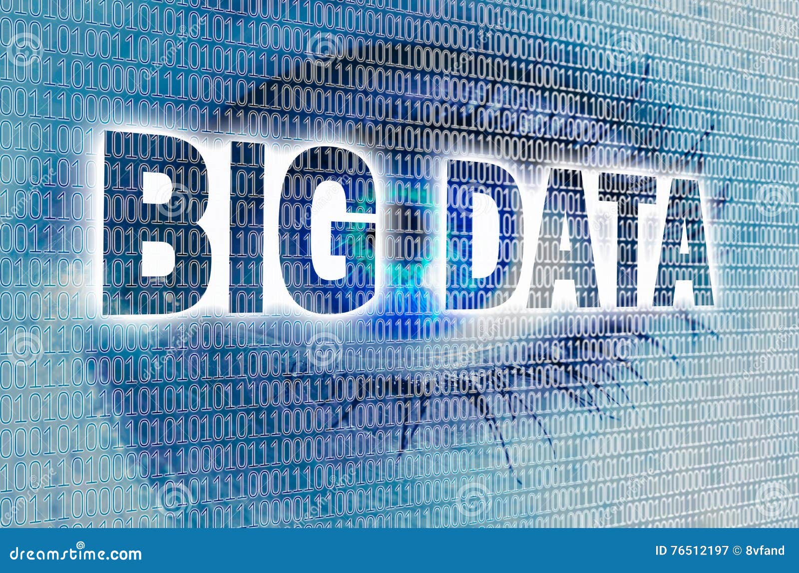 Big Data Eye with Matrix Looks at Viewer Concept Stock Image - Image of ...