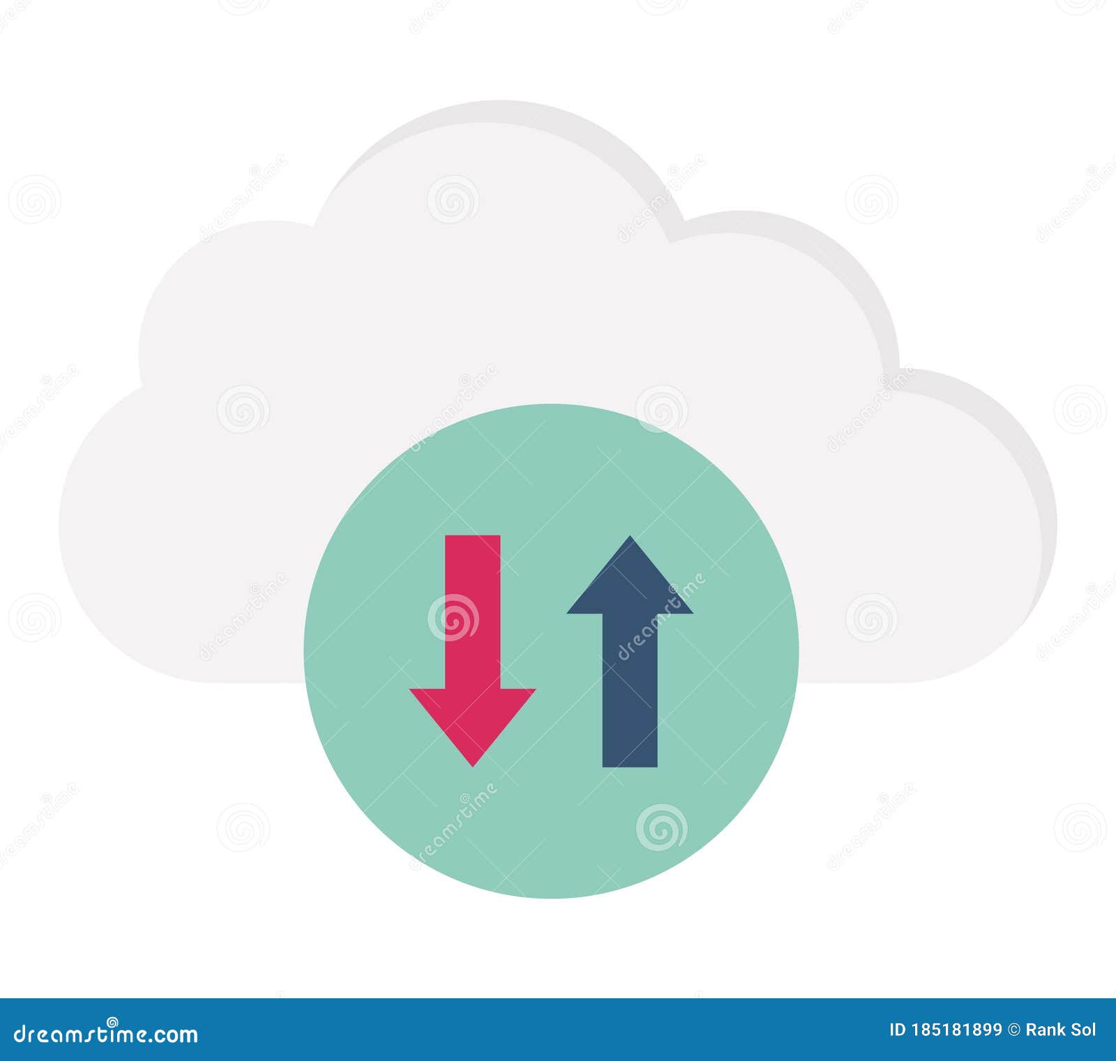 Big Data Flat Vector Icon Which Can Easily Modify or Edit Stock Vector - Illustration of cloud ...