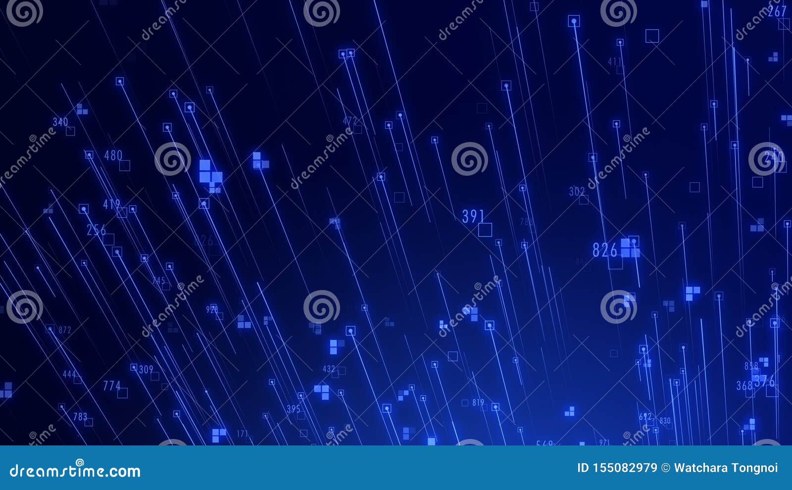 Big Data Flow Data Analysis Cloud Computing with Binary Code Stock ...