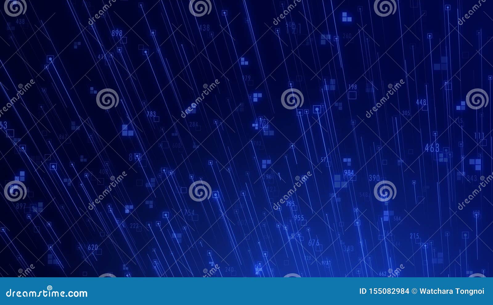 Big Data Flow Data Analysis Cloud Computing with Binary Code Stock ...