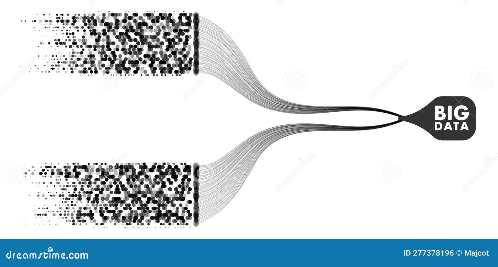 Big Data Flow Representation Stock Vector - Illustration of vector ...