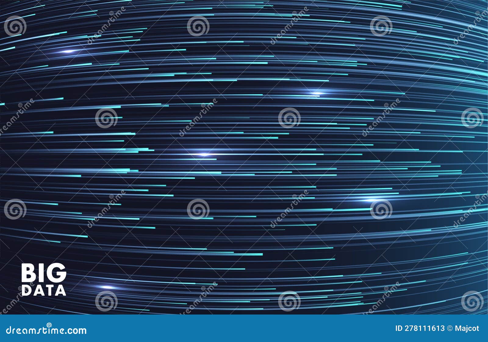 Big Data Flow Representation Stock Vector - Illustration of innovation ...