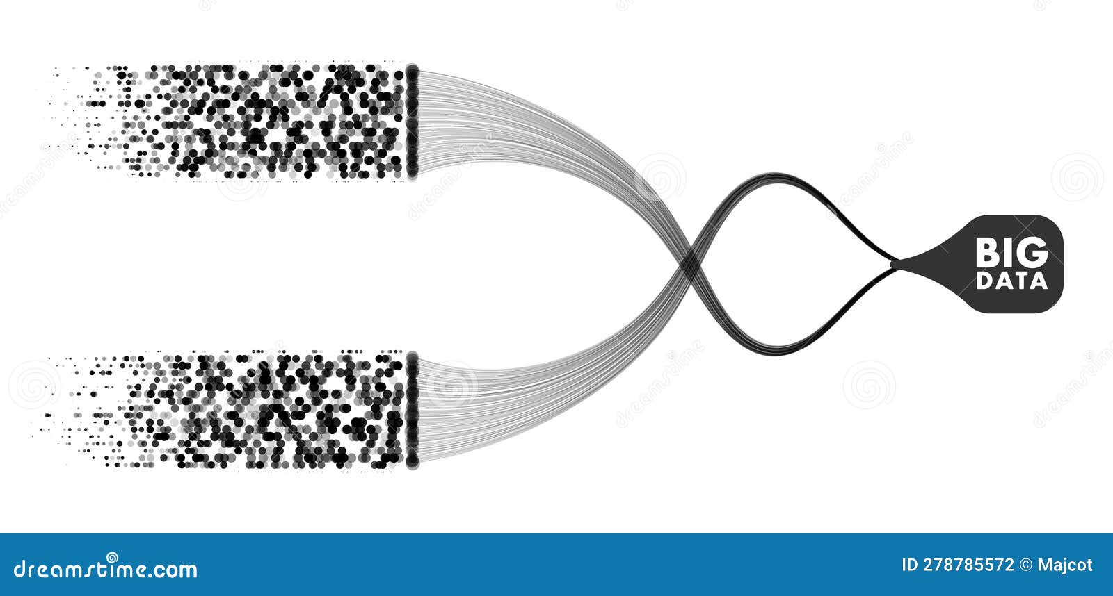 Big Data Flow Representation Stock Vector - Illustration of abstract ...