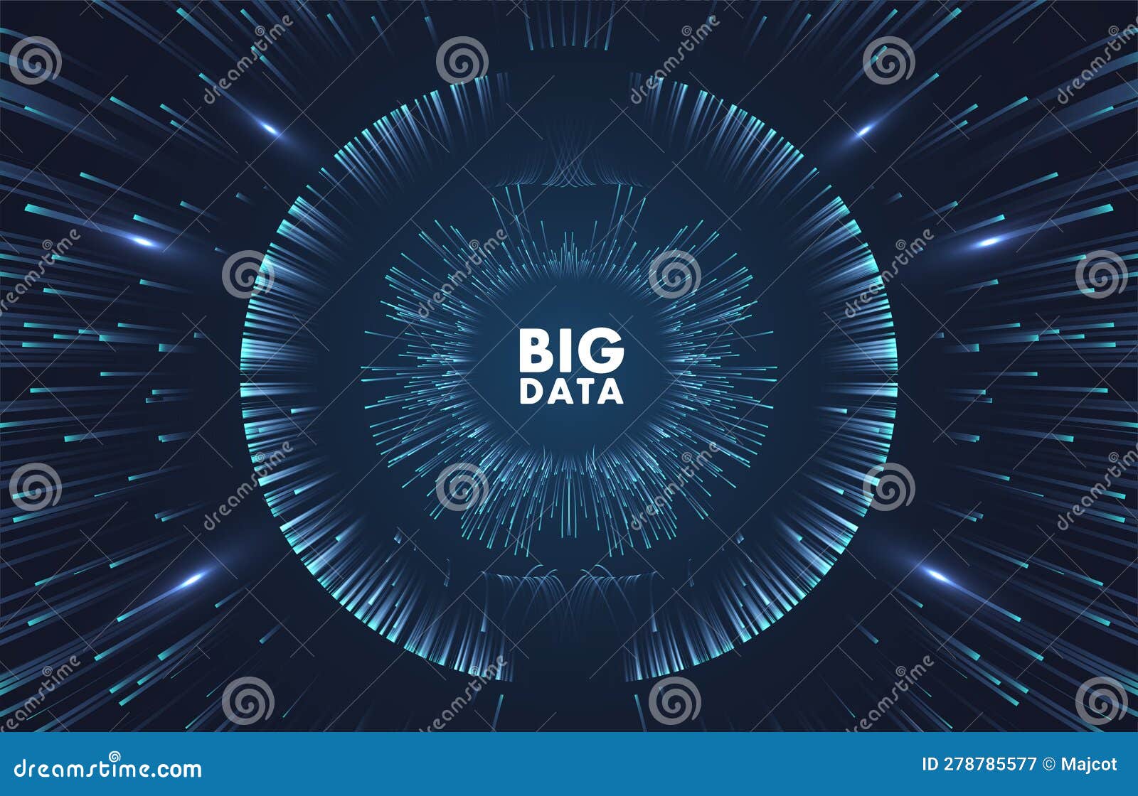 Big Data Flow Representation Stock Vector - Illustration of business ...