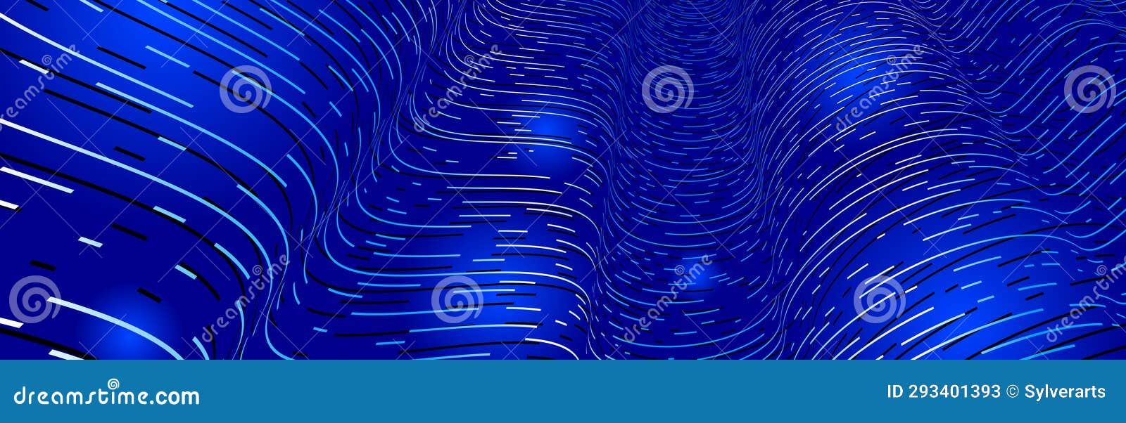 Big Data Flow Technology and Science Vector Background, Tech Abstraction with Lines Electronics ...