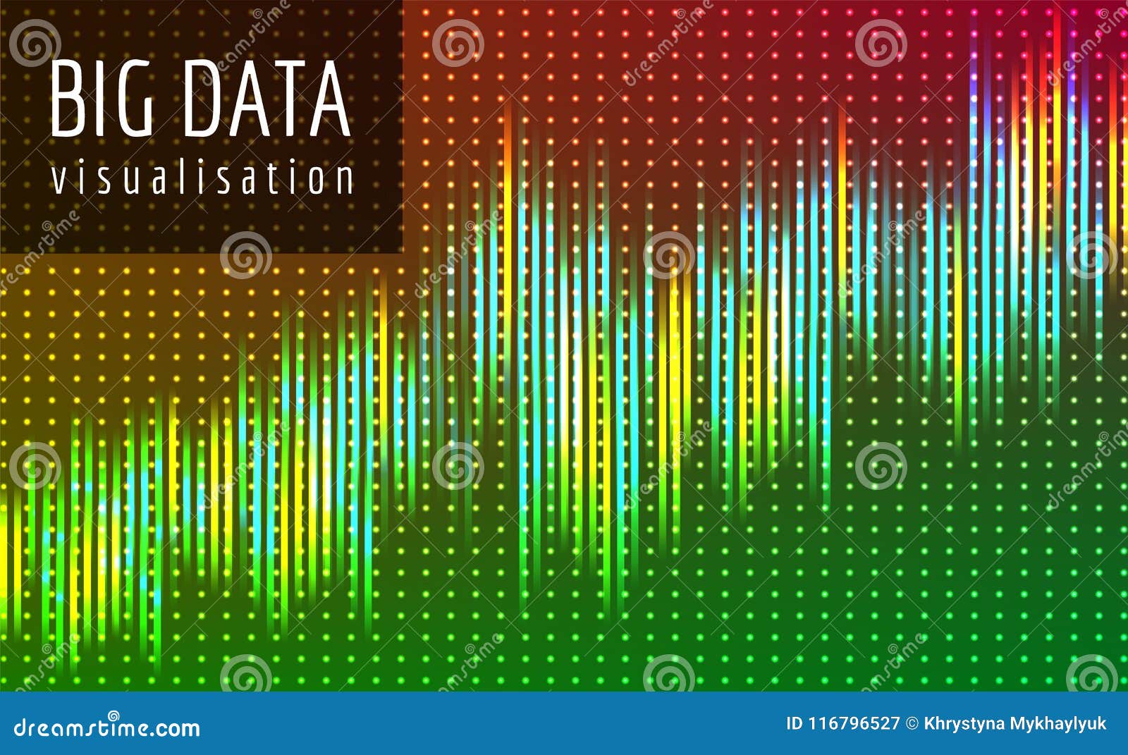 Big Data Flow Vector Complex Visualisation. Stock Vector - Illustration ...