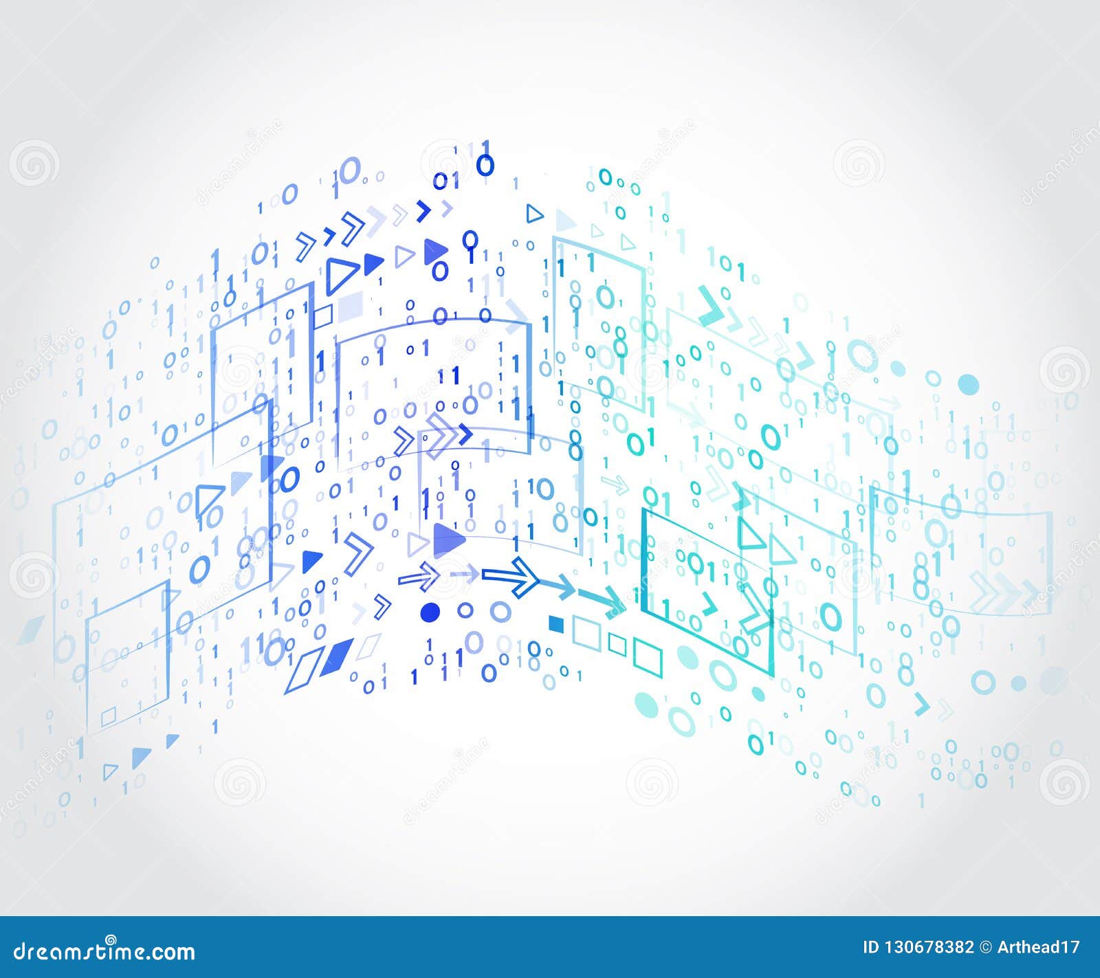 Big Data Flow Vector Illustration. Stock Vector - Illustration of ...