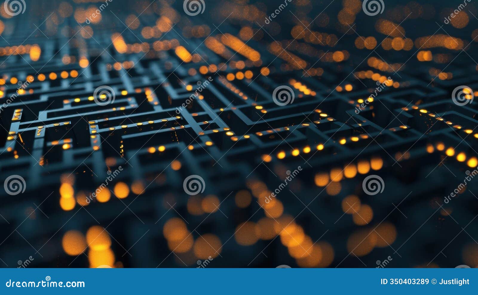Big Data Flowing through Complex Maze Like Structure Stock Image ...