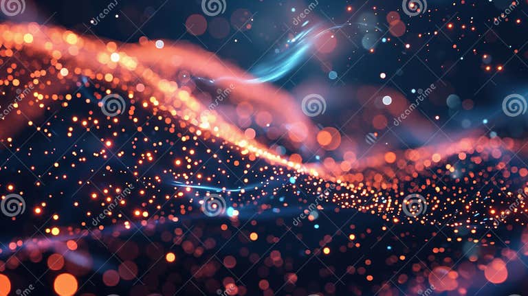 Big Data Flowing Like a River of Information in Digital World Stock ...