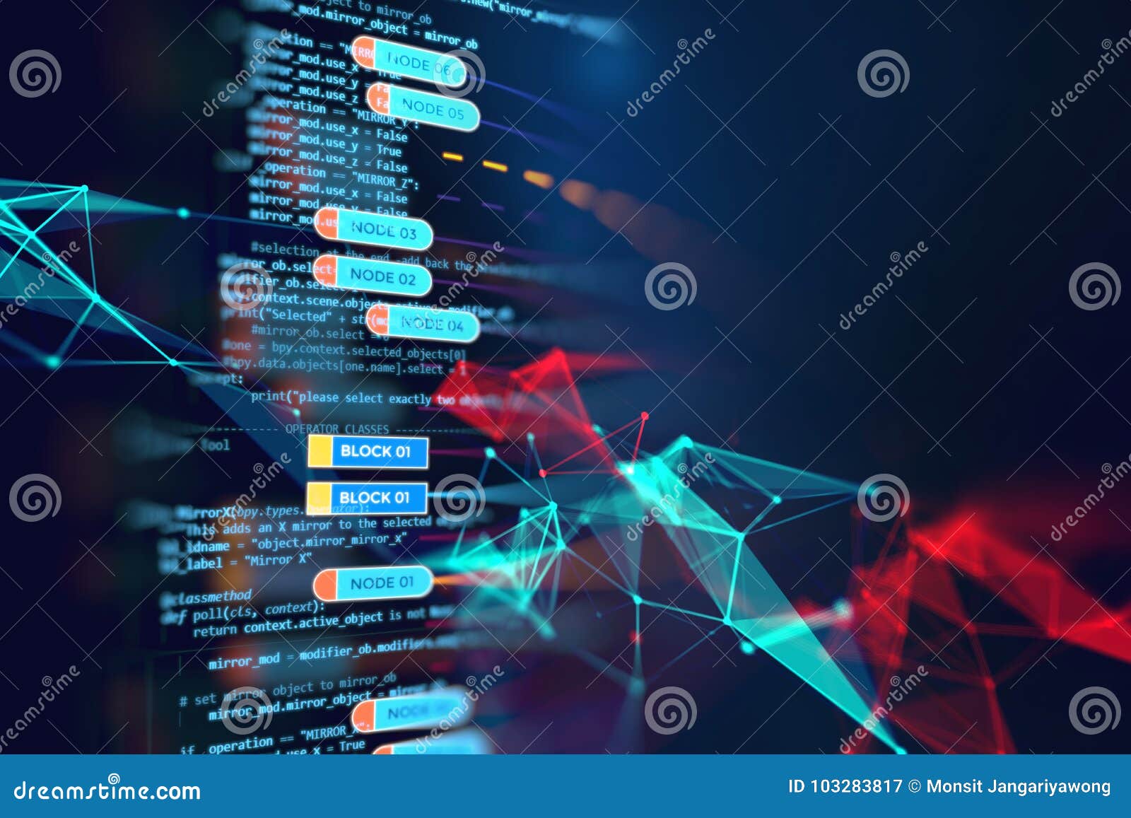 Big Data Futuristic Visualization Abstract Illustration Stock Illustration - Illustration of ...