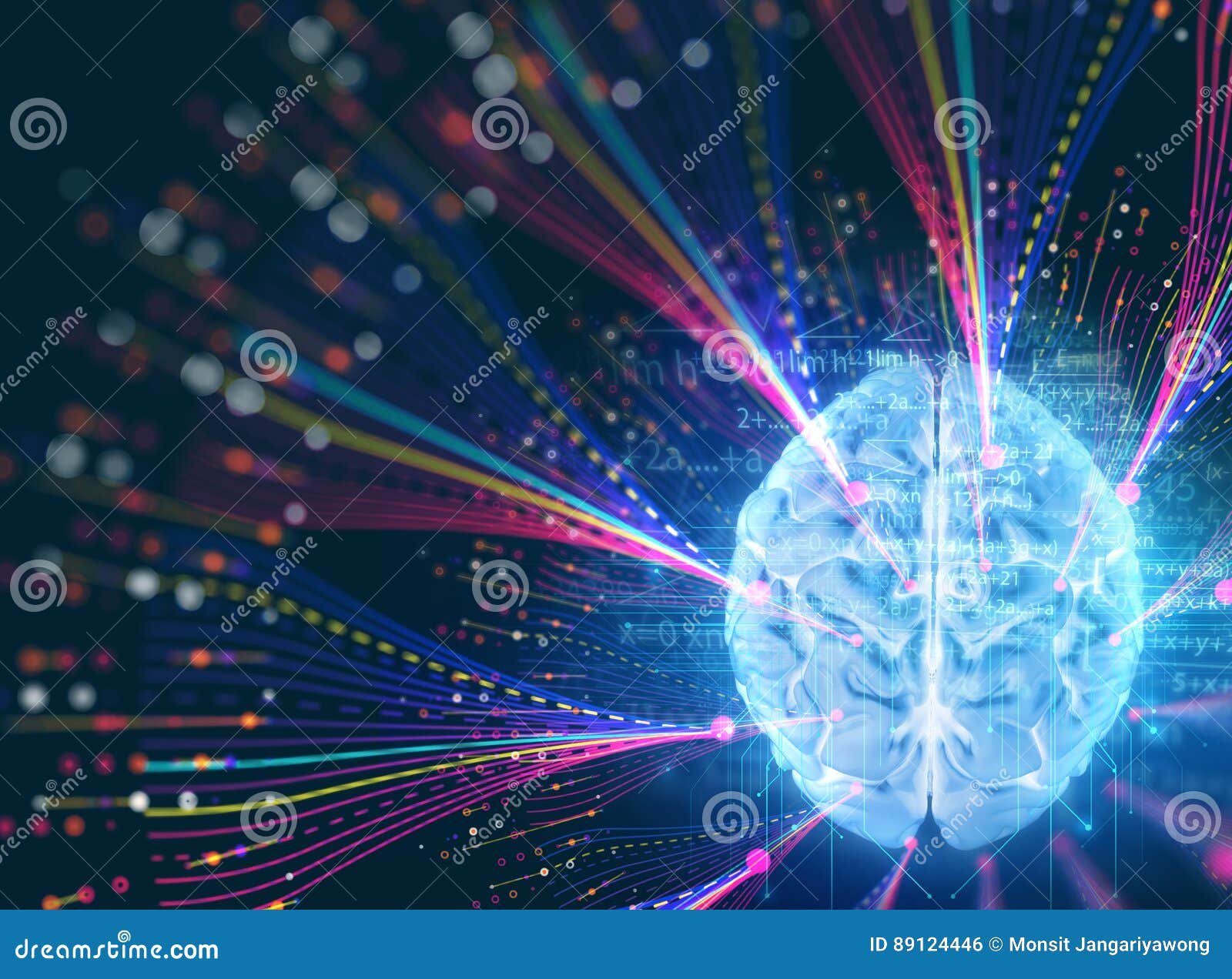 Big Data Futuristic Visualization Abstract Illustration Stock ...