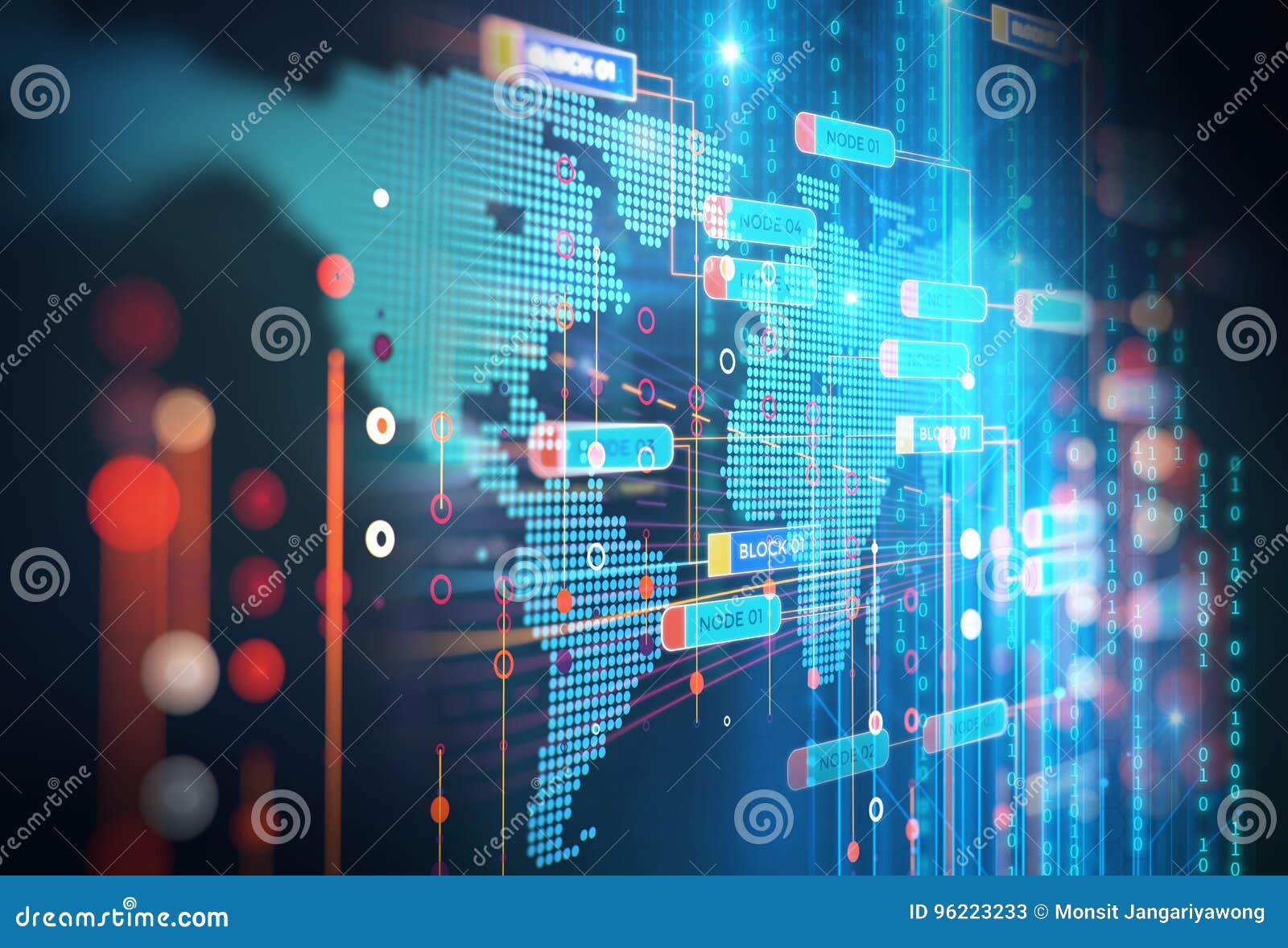 Big Data Futuristic Visualization Abstract Illustration Stock ...