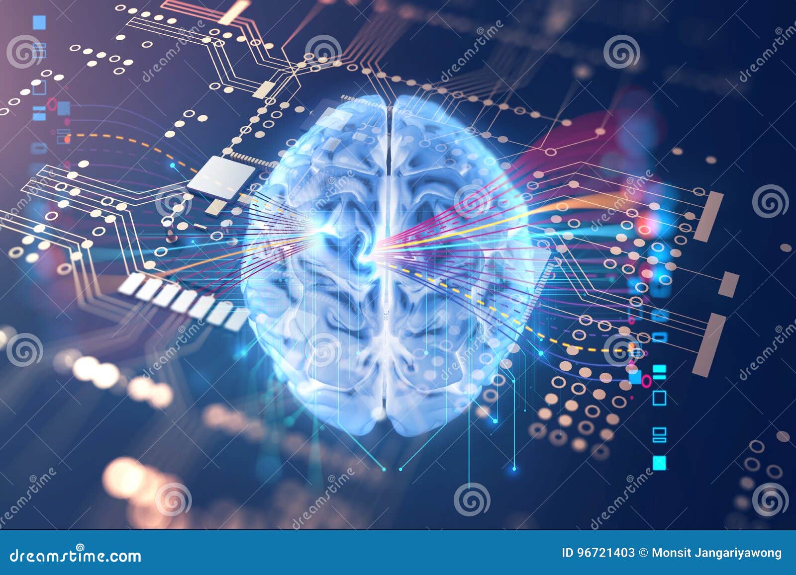 Big Data Futuristic Visualization Abstract Illustration Stock ...