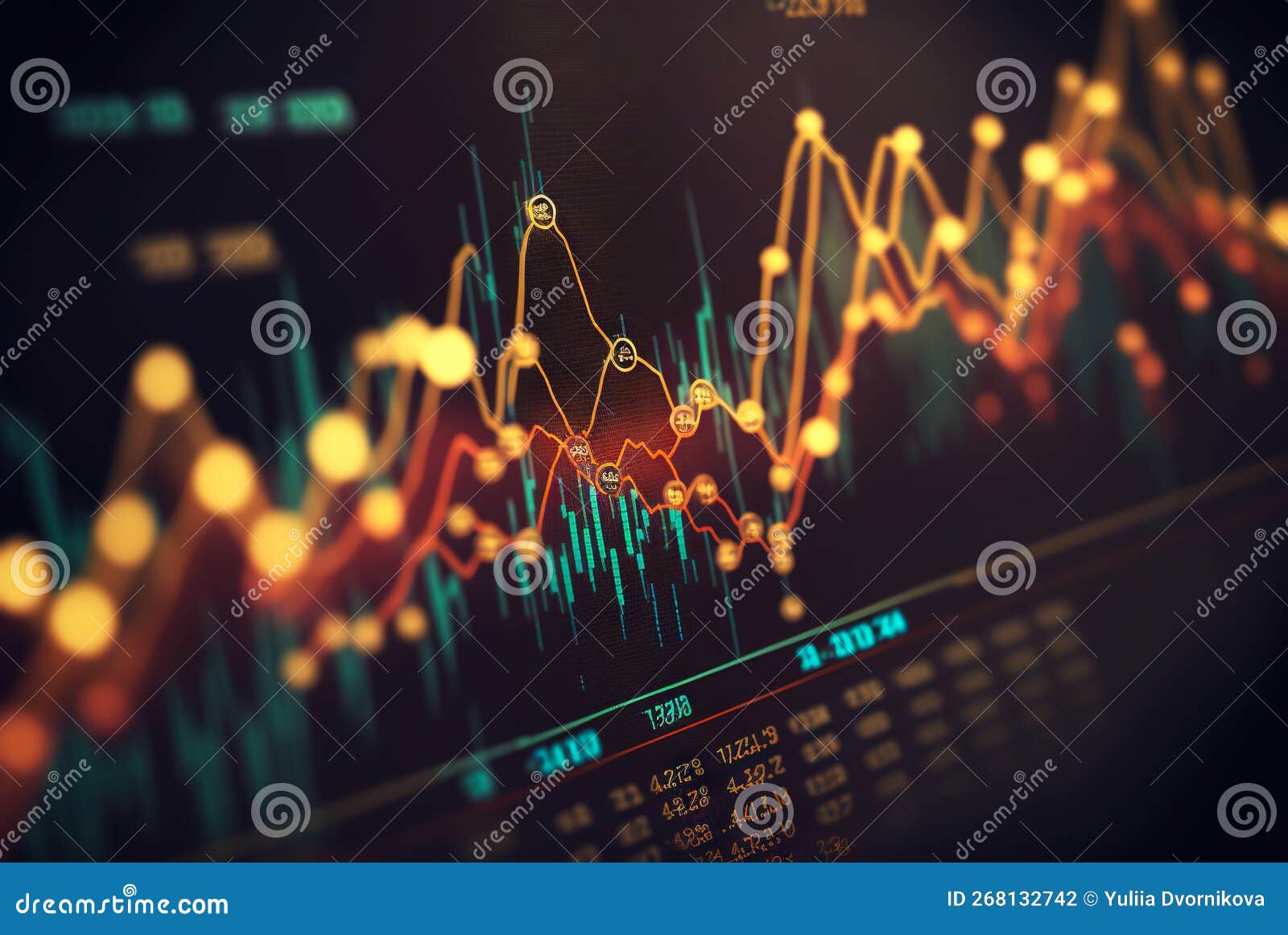 Big Data Graph. Intricate Data Representation. Futuristic HUD ...