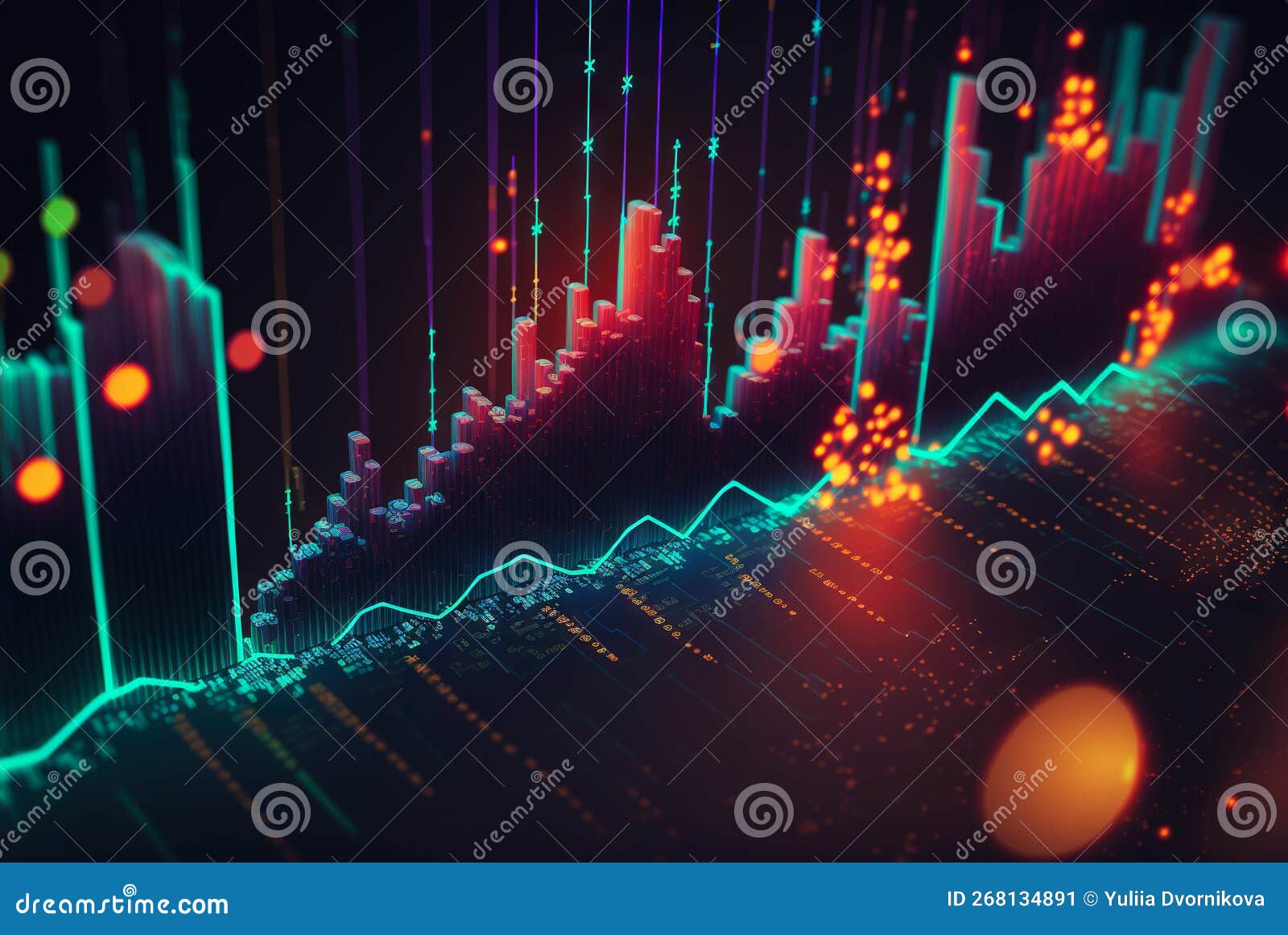 Big Data Graph. Intricate Data Representation. Futuristic HUD ...
