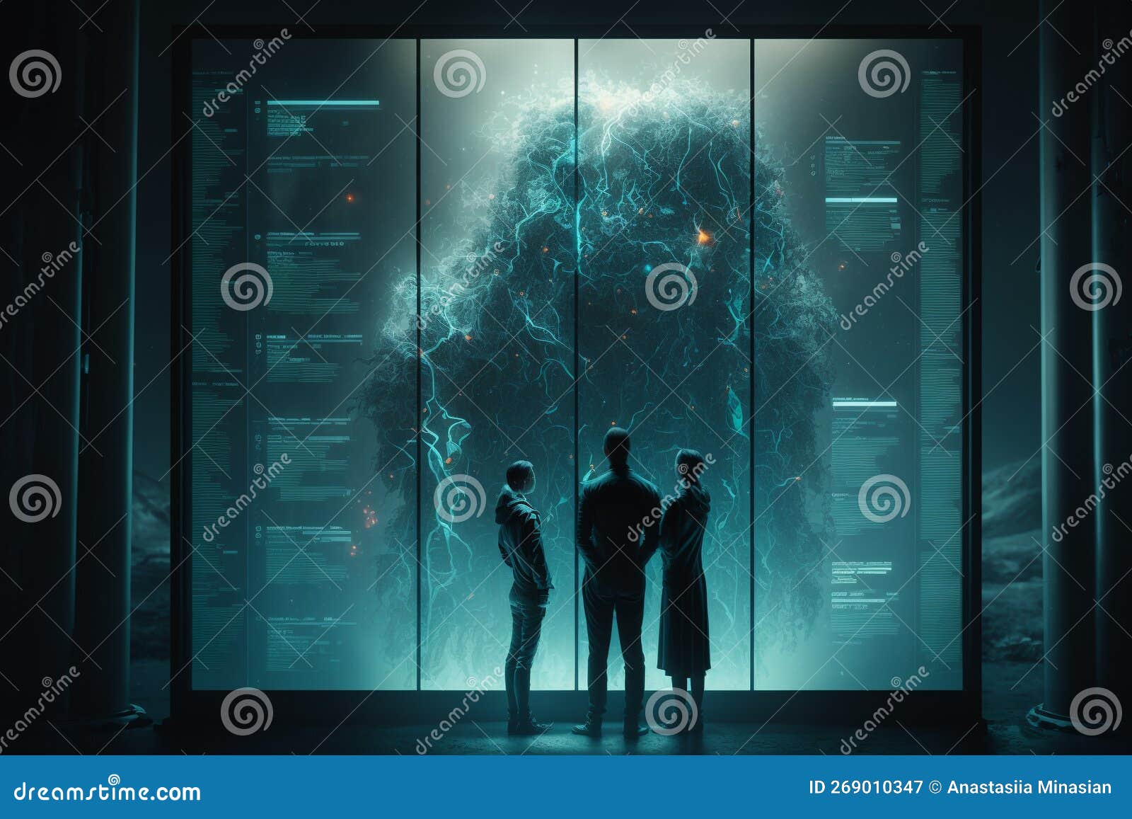 Big Data, Graphs, Science Fiction, Transparent Screen, People, Business ...