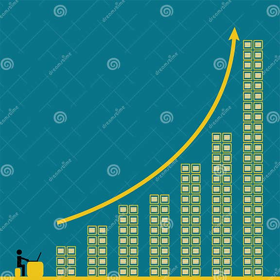 Big data growth rate stock vector. Illustration of communication - 46134502